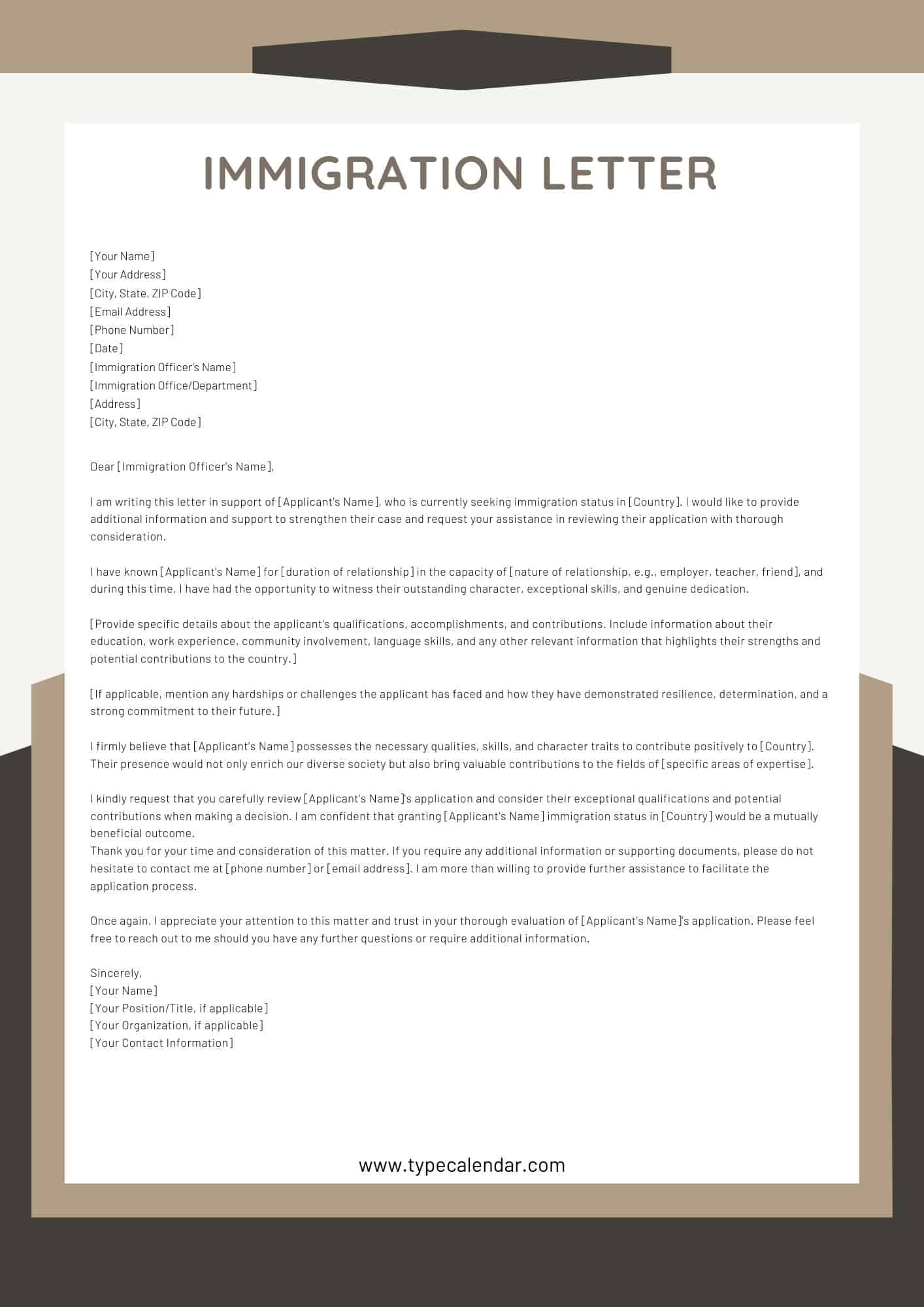Character Reference Letter For Immigration Purposes Infoupdate