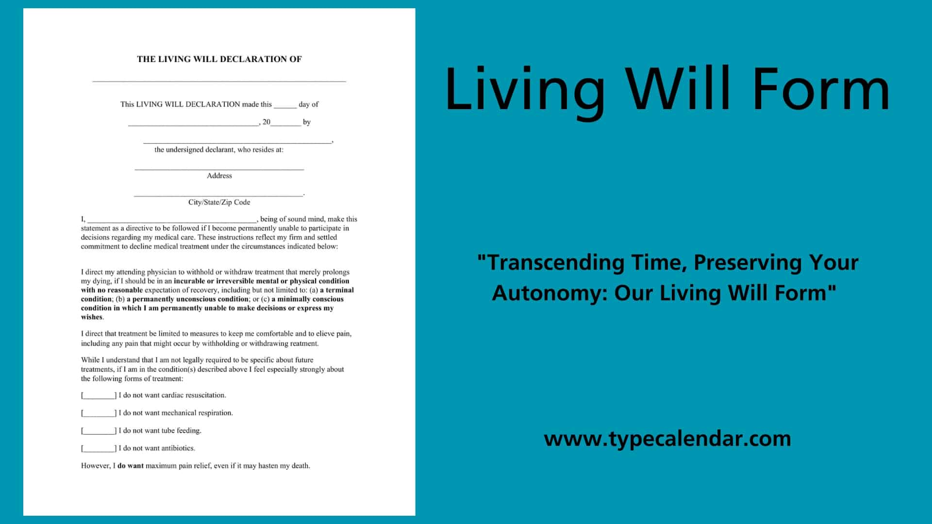 Free Printable Living Will Forms Texas FREE Printables
