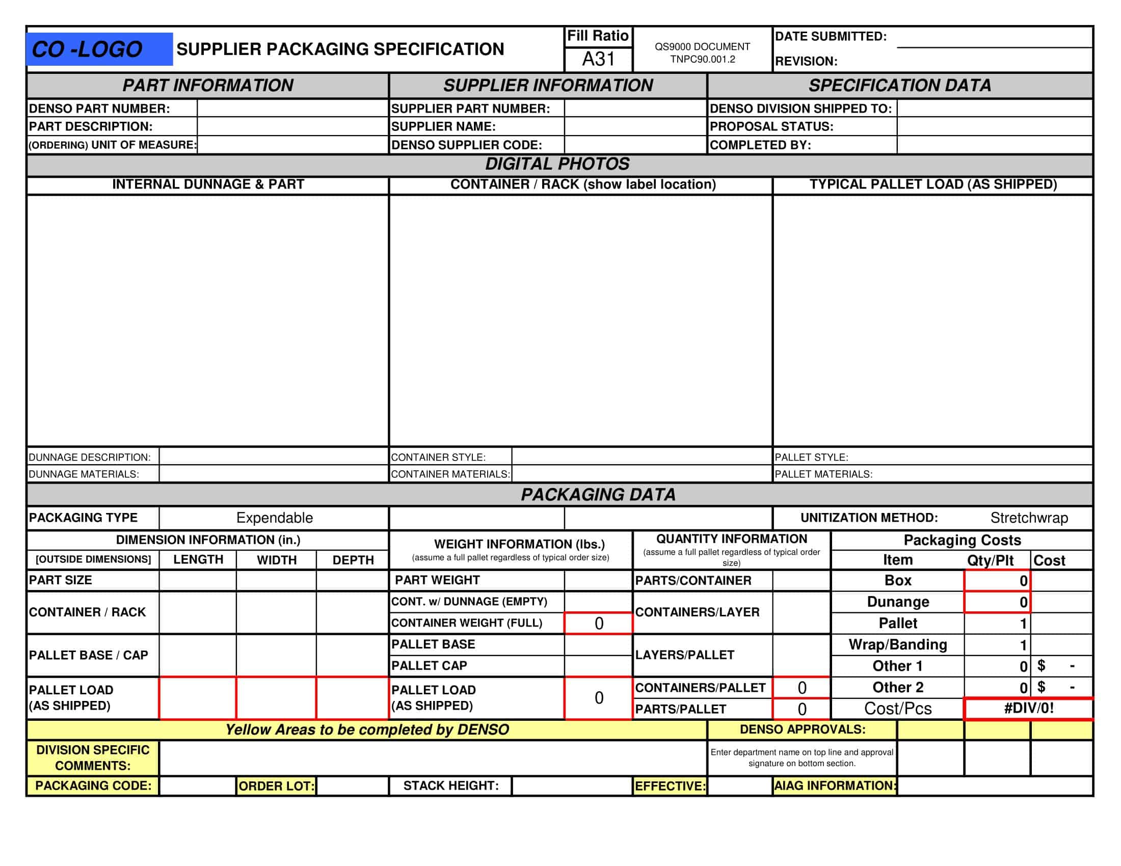 Free Printable Spec Sheet Templates Excel PDF Word Fashion PDF