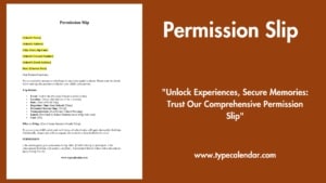 Free Printable Permission Slip Templates [PDF, Word] Editable