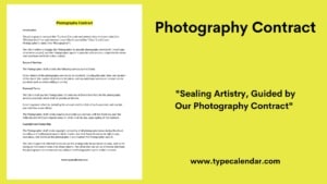 Free Printable Photography Contract Templates [PDF, Word] Wedding Example