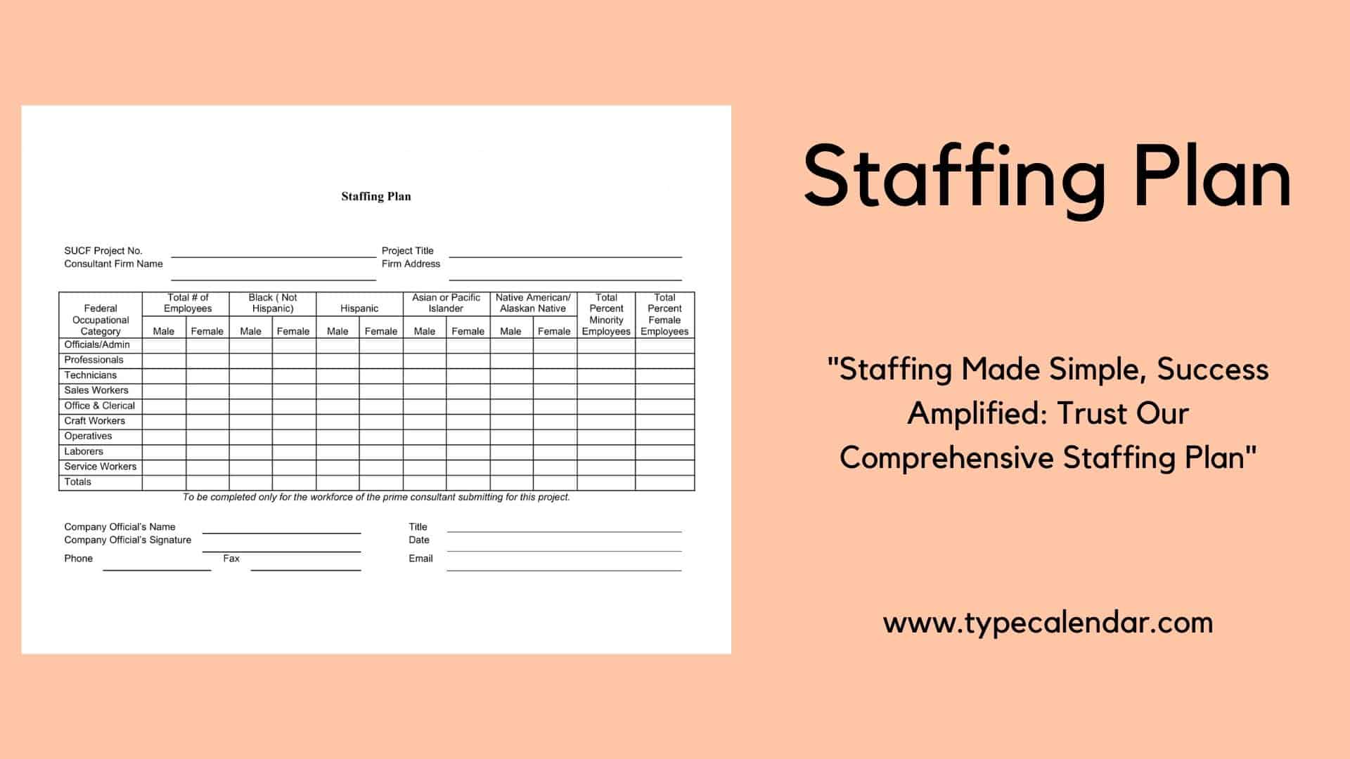 Free Printable Staffing Plan Templates Excel Word PDF Sample