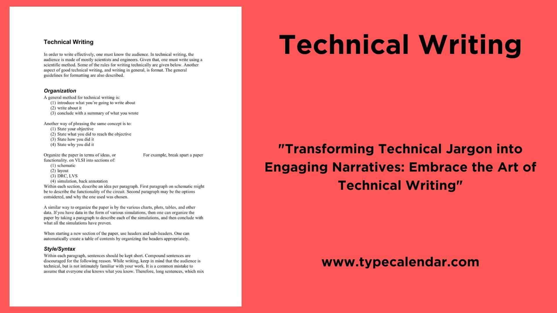Free Printable Technical Writing Templates PDF Word Examples