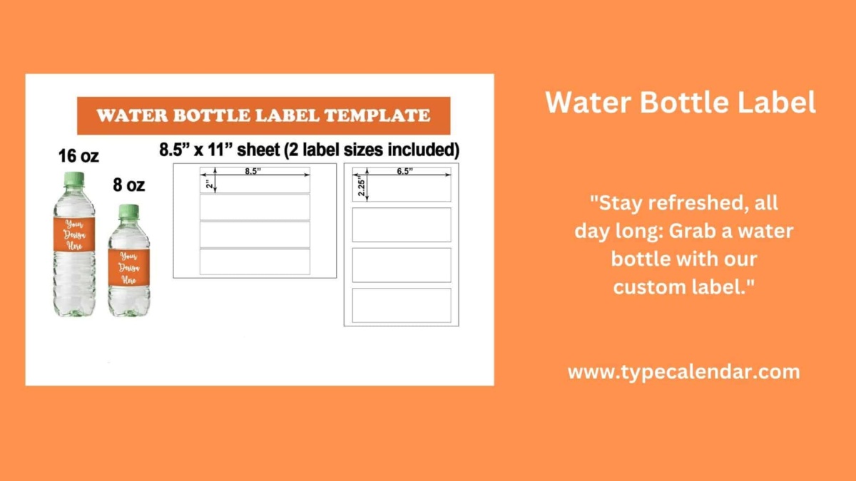 Free Printable Water Bottle Label Templates [PDF, Word]