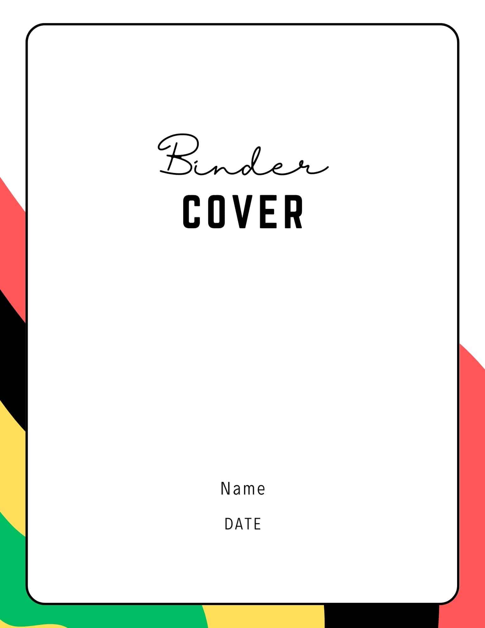 School Binder Covers Templates
