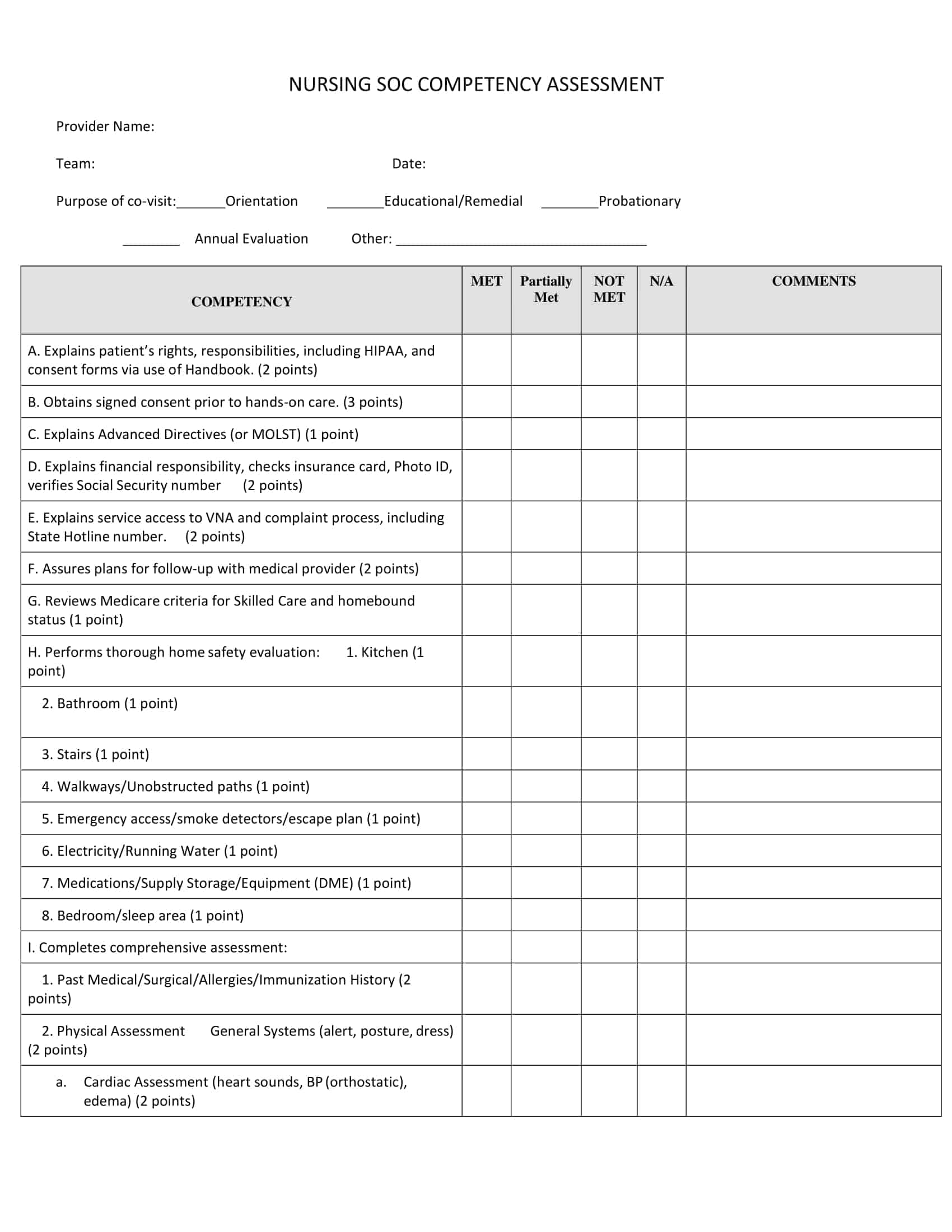 Free Printable Nursing Assessment Form Templates PDF Word Free Printable Nursing Assessment Form Templates PDF Word