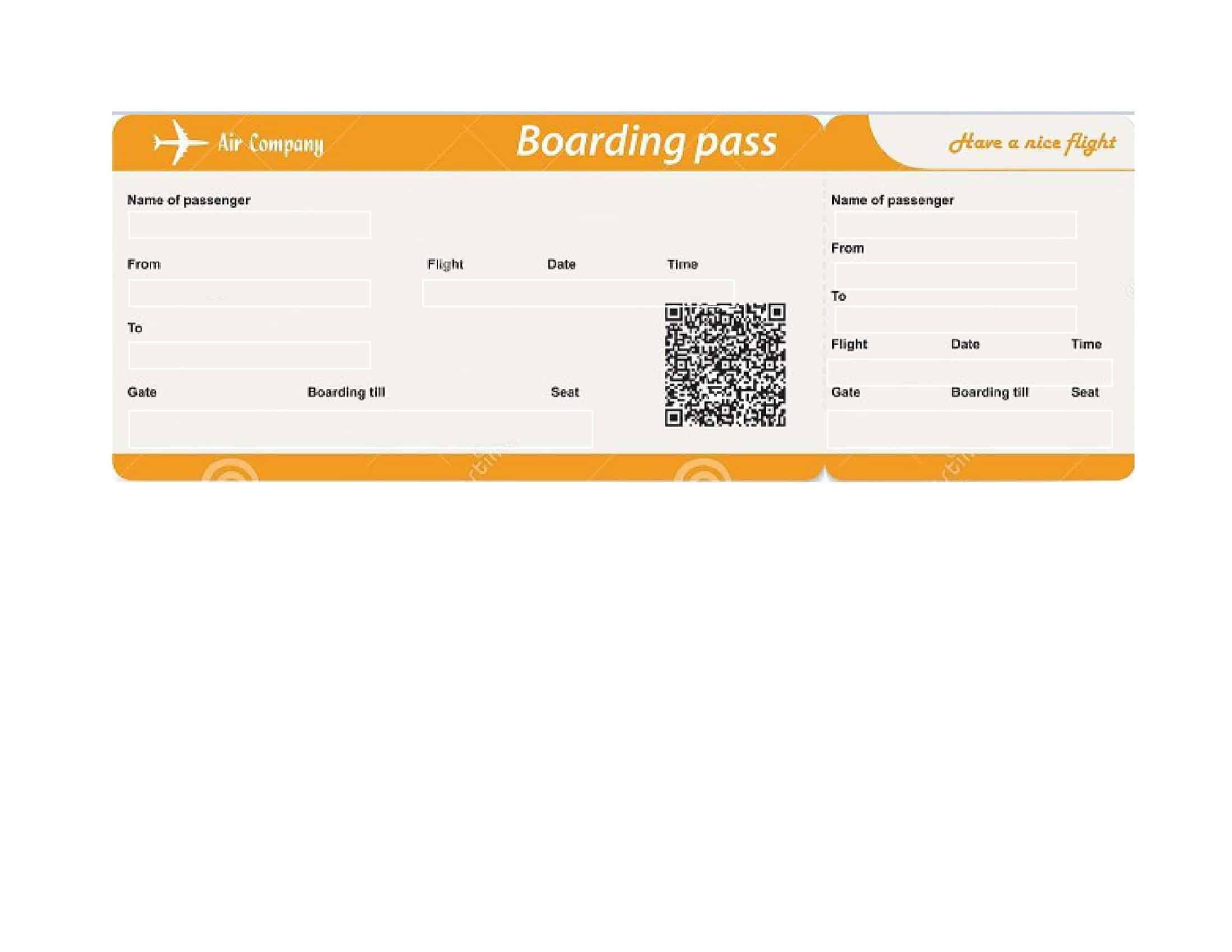 Free Printable Real Fake Boarding Pass Templates PDF Word 