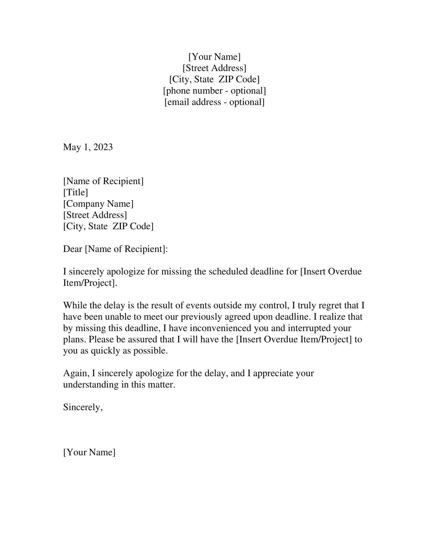 Free Printable Apology Letter Templates Effortlessly Express Regret 