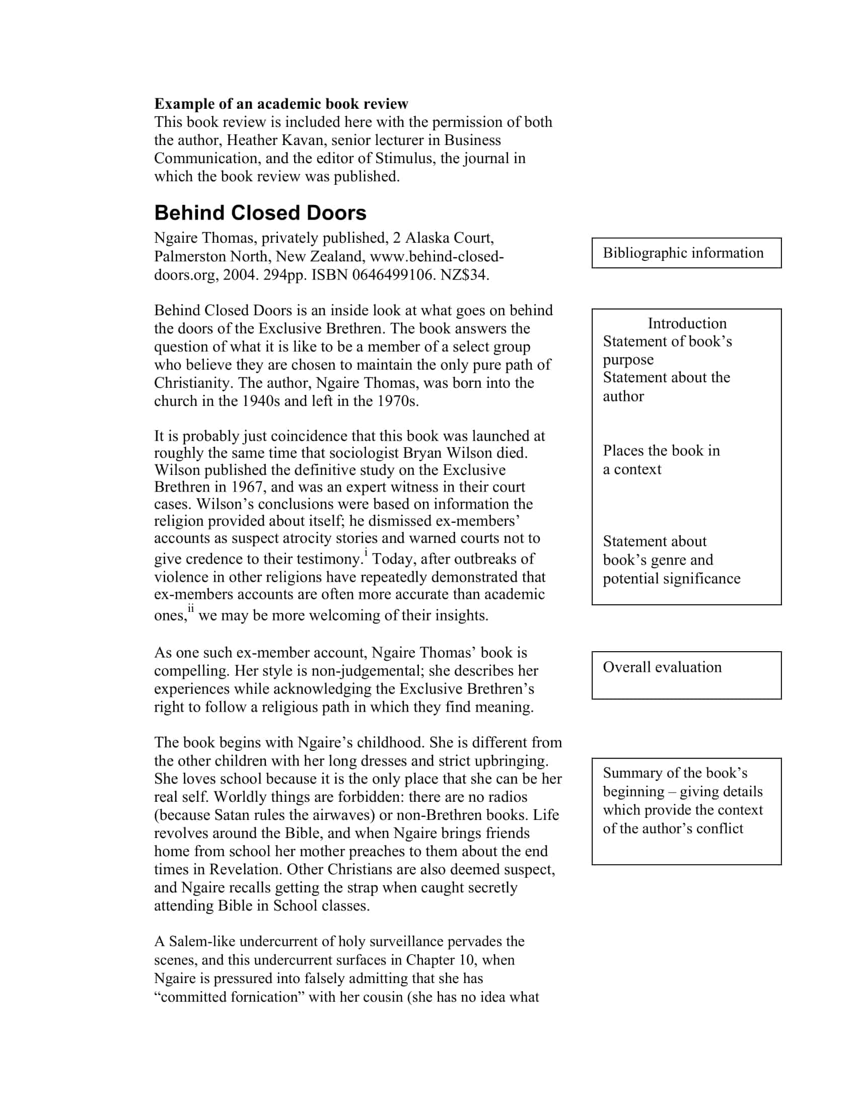 Free Book Review Template Examples PDF 