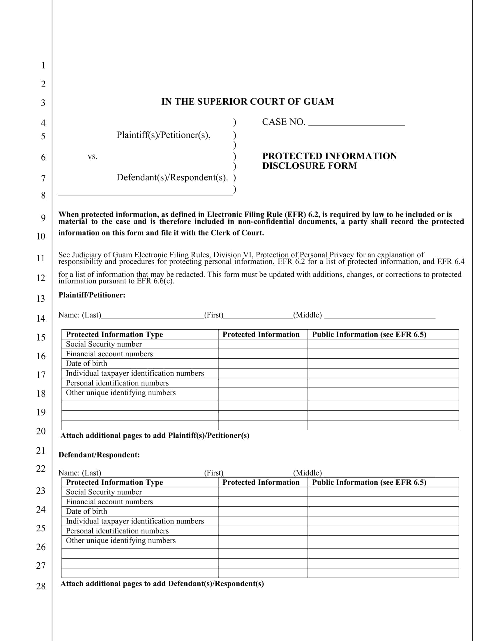 Free Printable Pleading Paper Templates Word PDF Legal