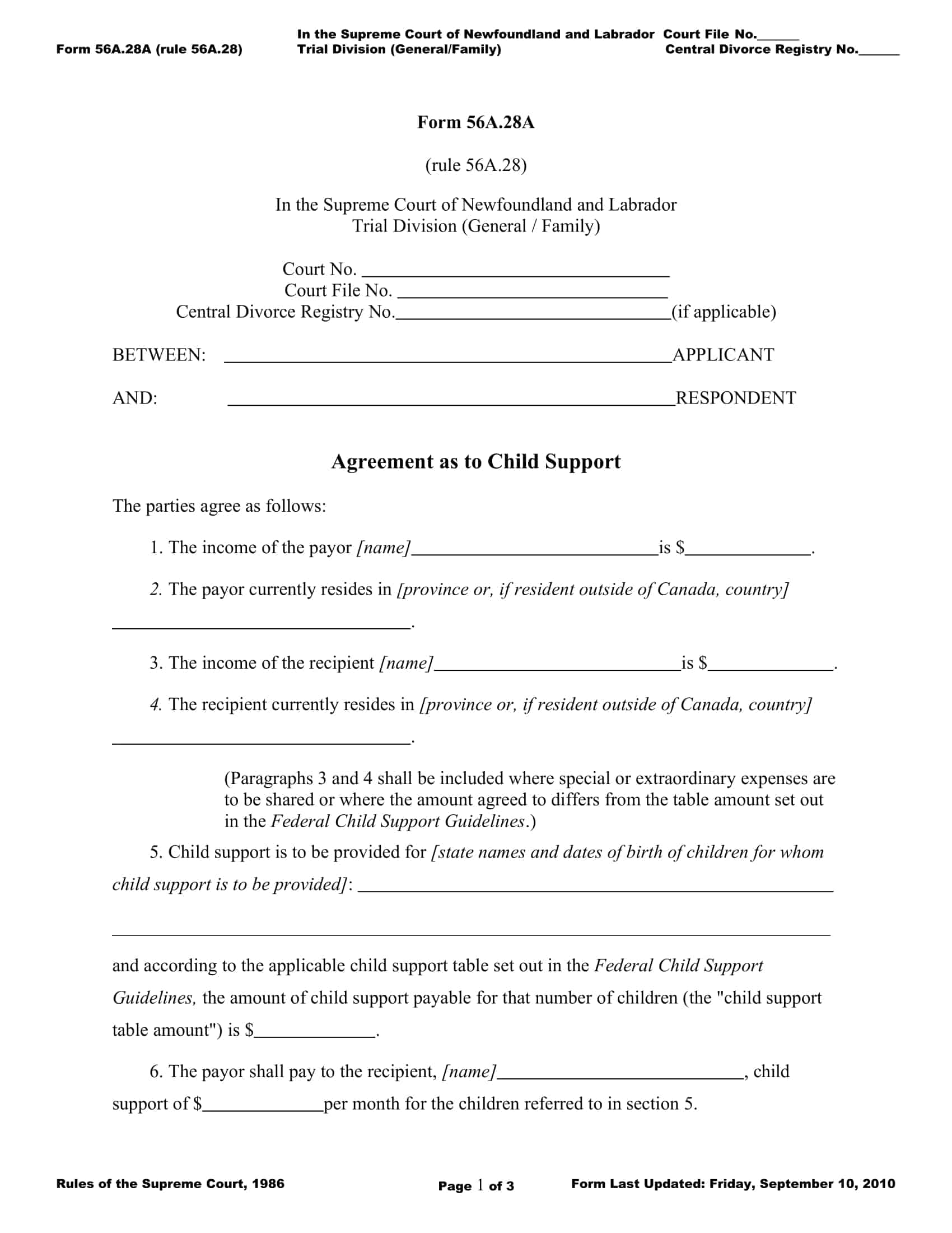 Child Support Agreement Without Court Prntbl concejomunicipaldechinu