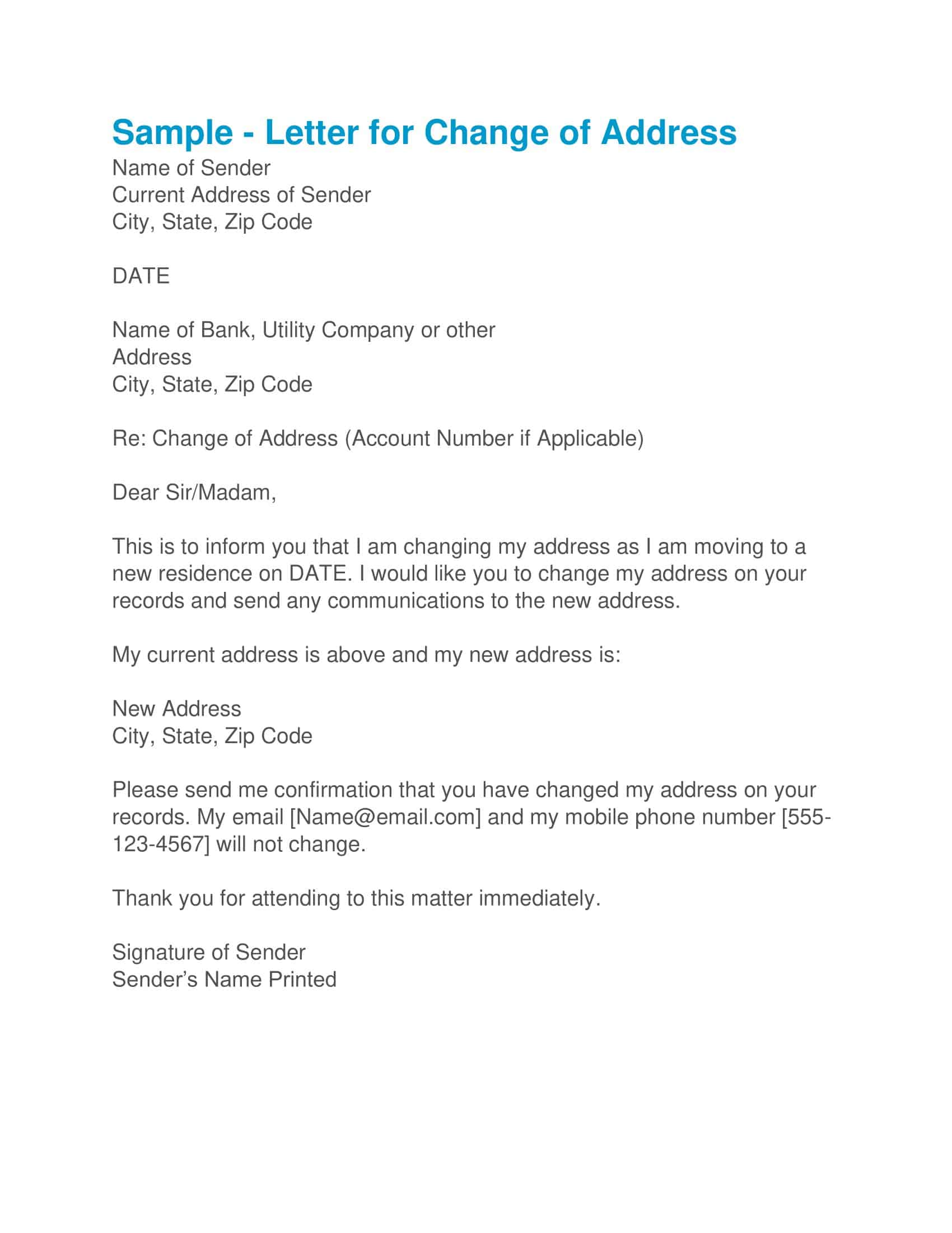 Free Printable Change Of Address Letter Templates PDF Word Business free-printable-change-of-address-letter-templates-pdf-word-business