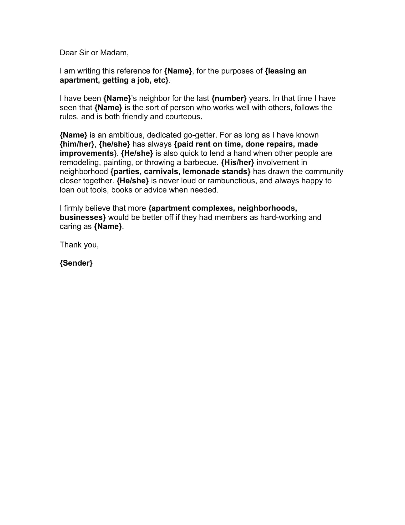 Free Printable Personal Character Reference Letter Templates PDF Free Printable Personal Character Reference Letter Templates PDF