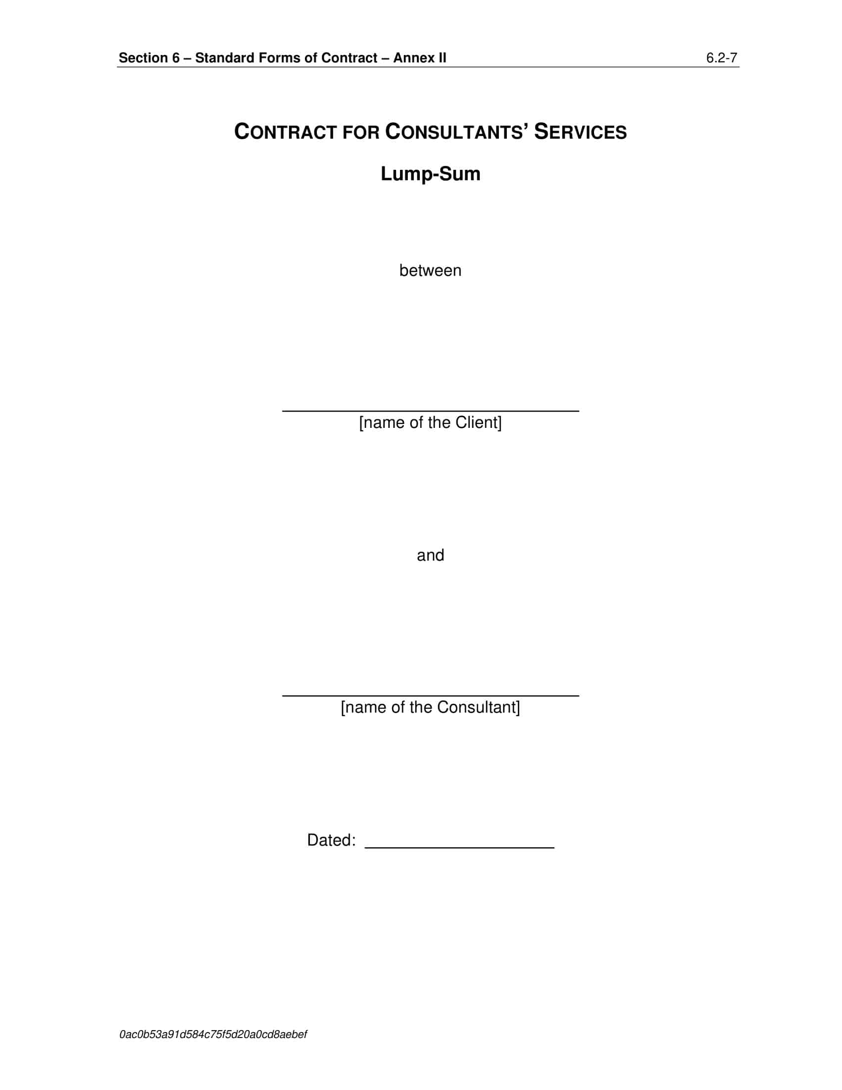 Consulting Contract Examples