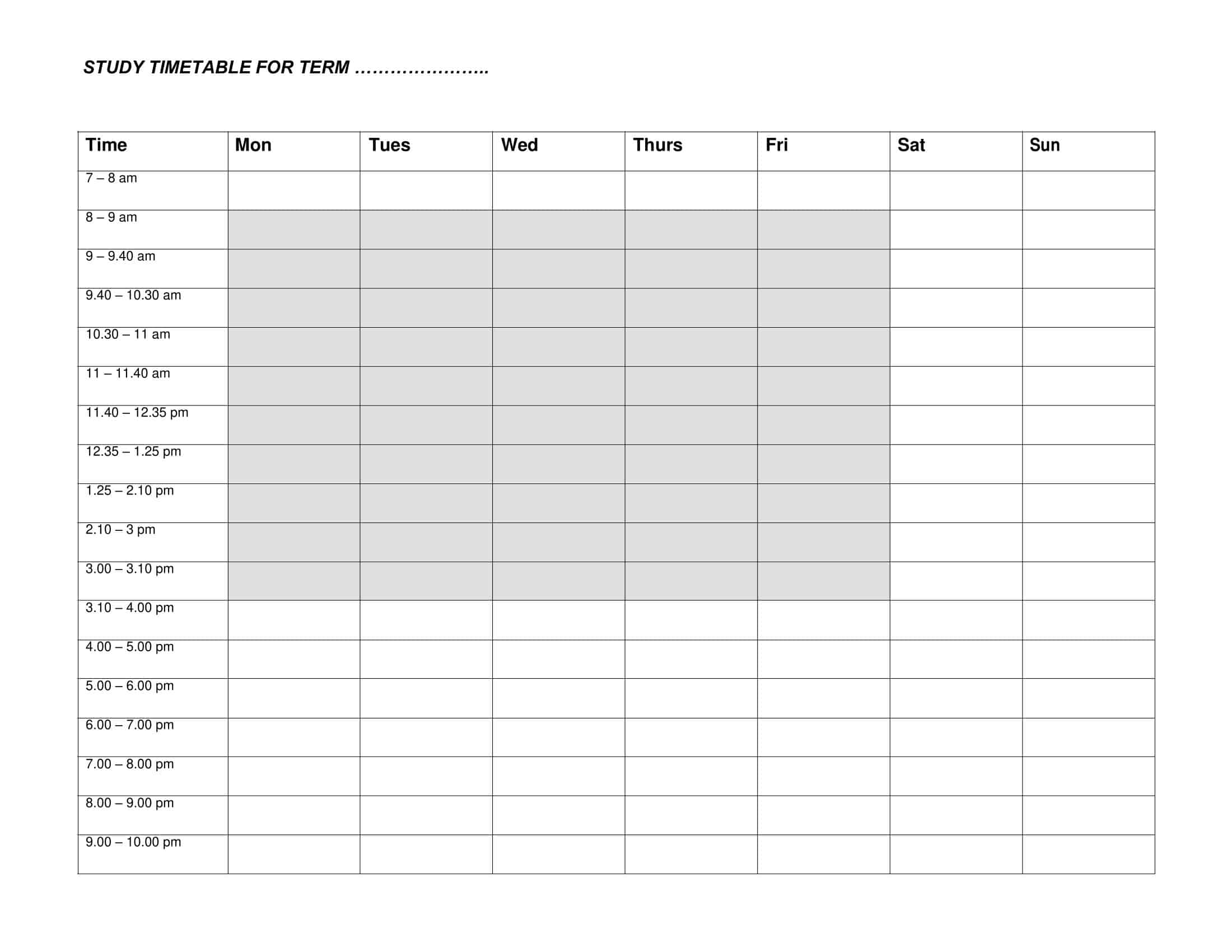 Free Printable Time Study Templates PDF Word PPT For Employees