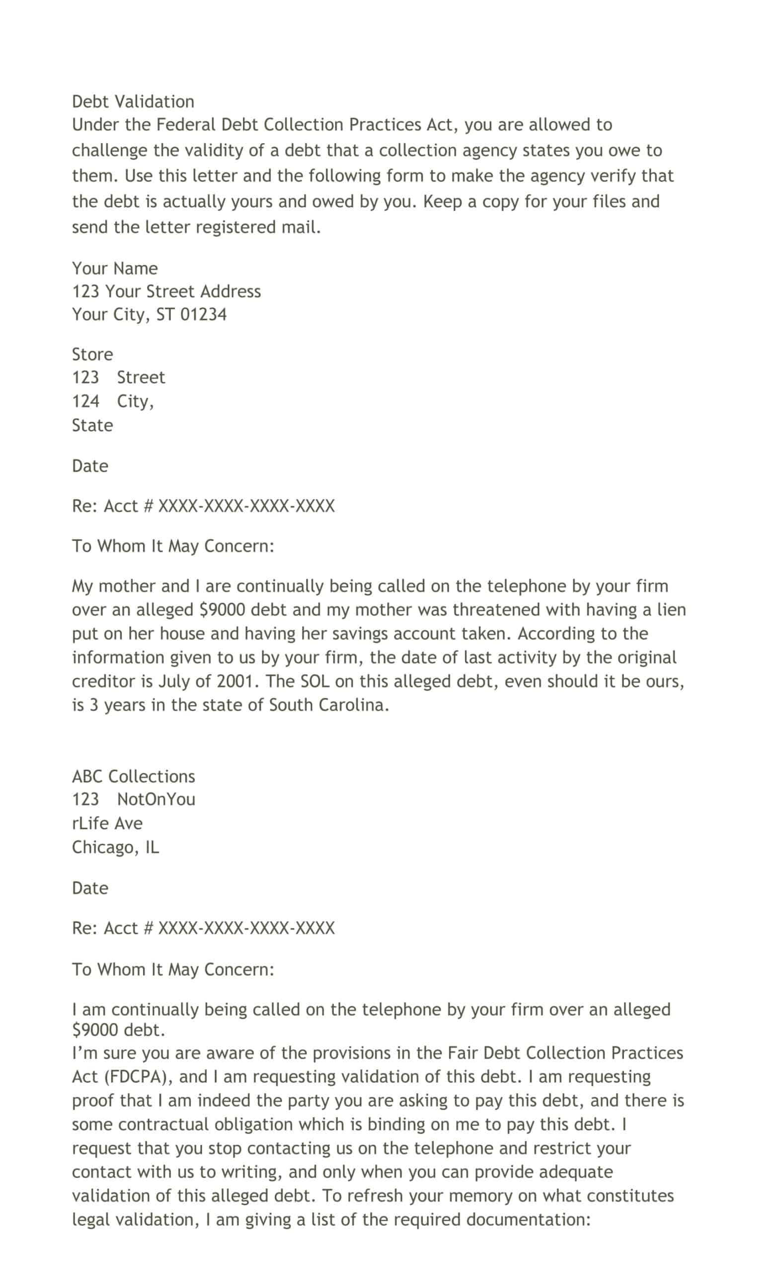 Free Printable Debt Validation Letter Templates PDF Word Medical free-printable-debt-validation-letter-templates-pdf-word-medical