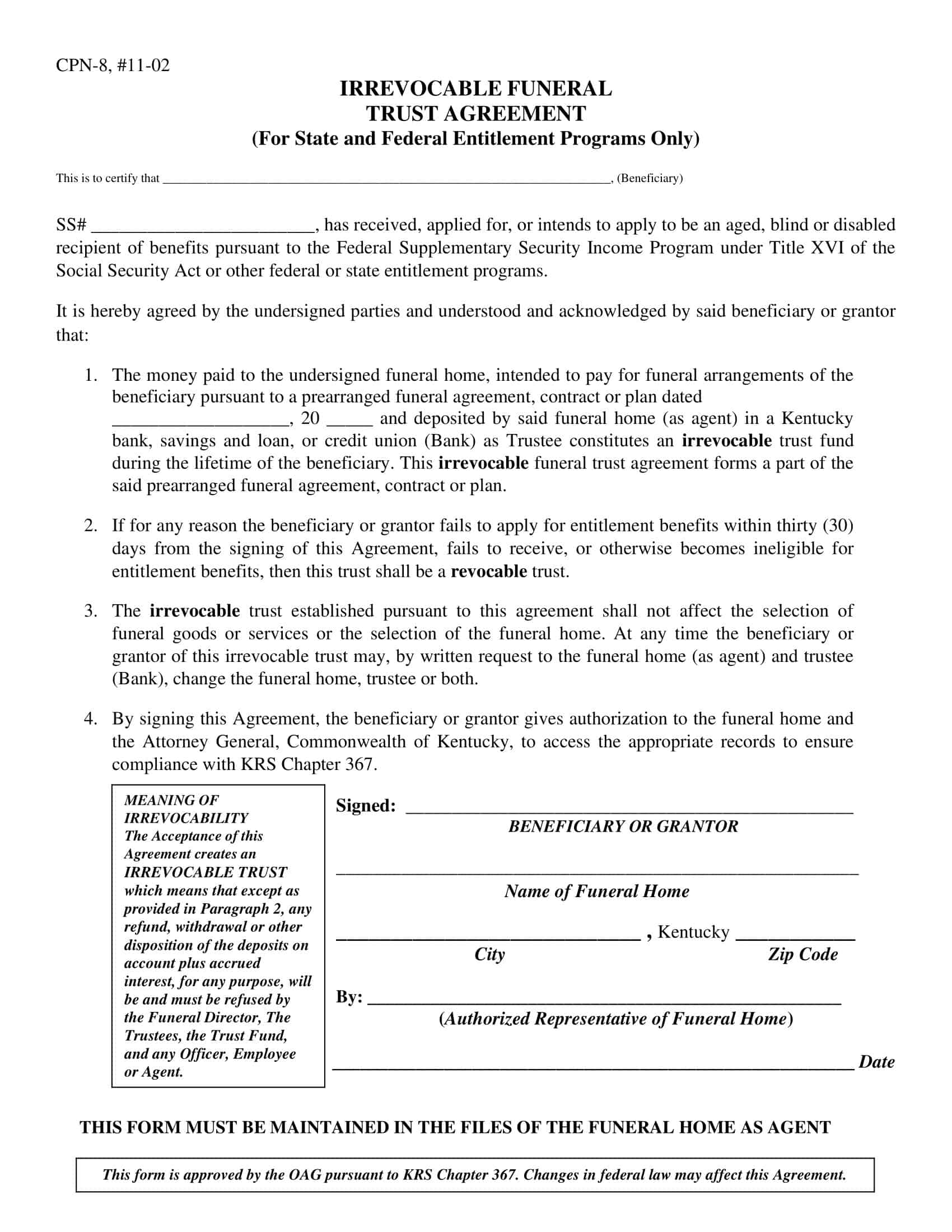 Free Printable Trust Agreement Templates [PDF, Word] Business