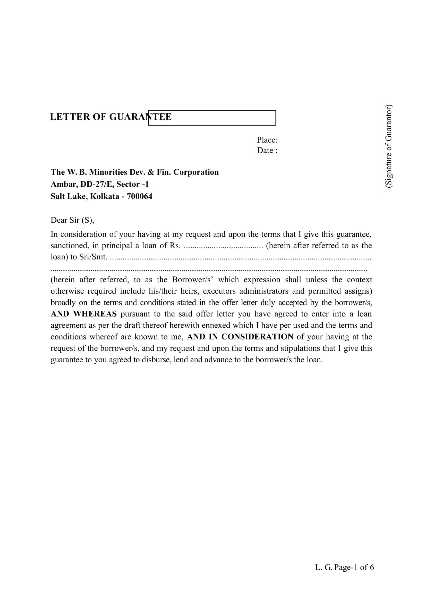 Free Printable Letter Of Guarantee Templates PDF Word free-printable-letter-of-guarantee-templates-pdf-word