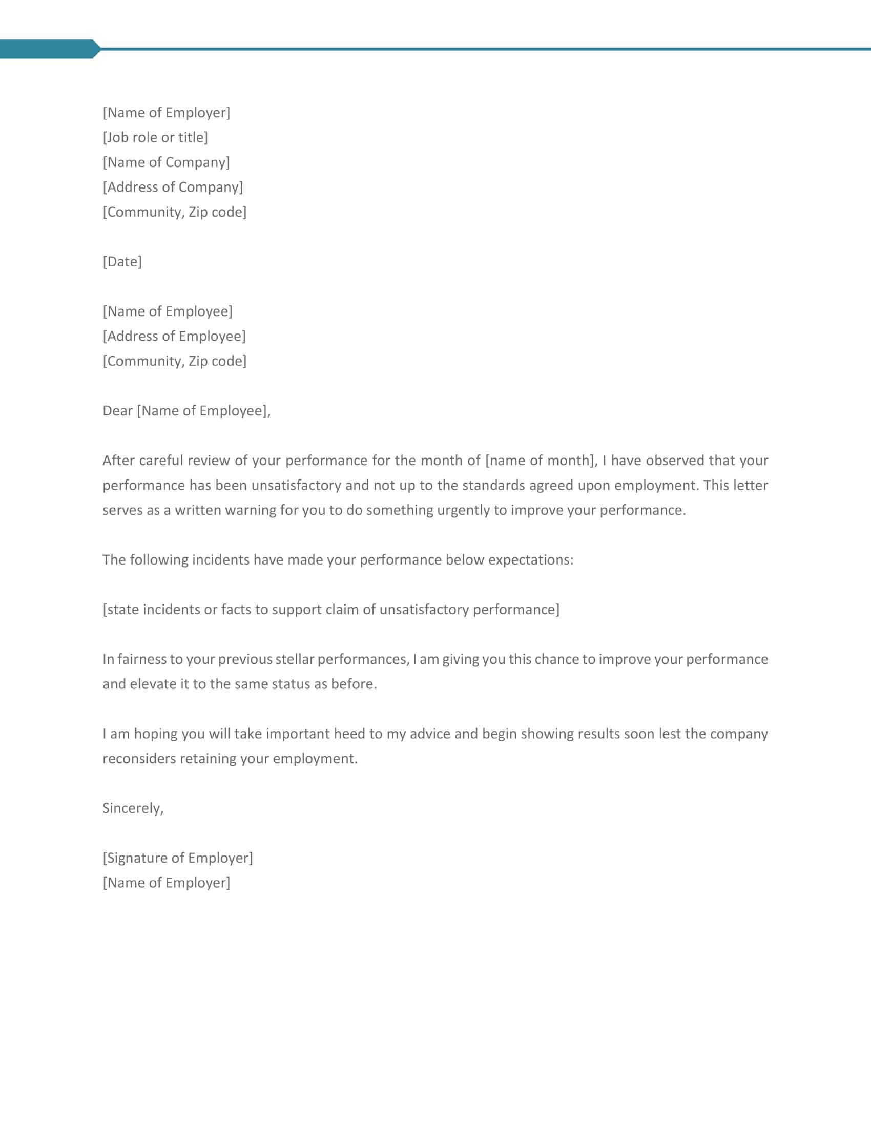 Free Printable Professional Warning Letter Sample PDF Employee free-printable-professional-warning-letter-sample-pdf-employee