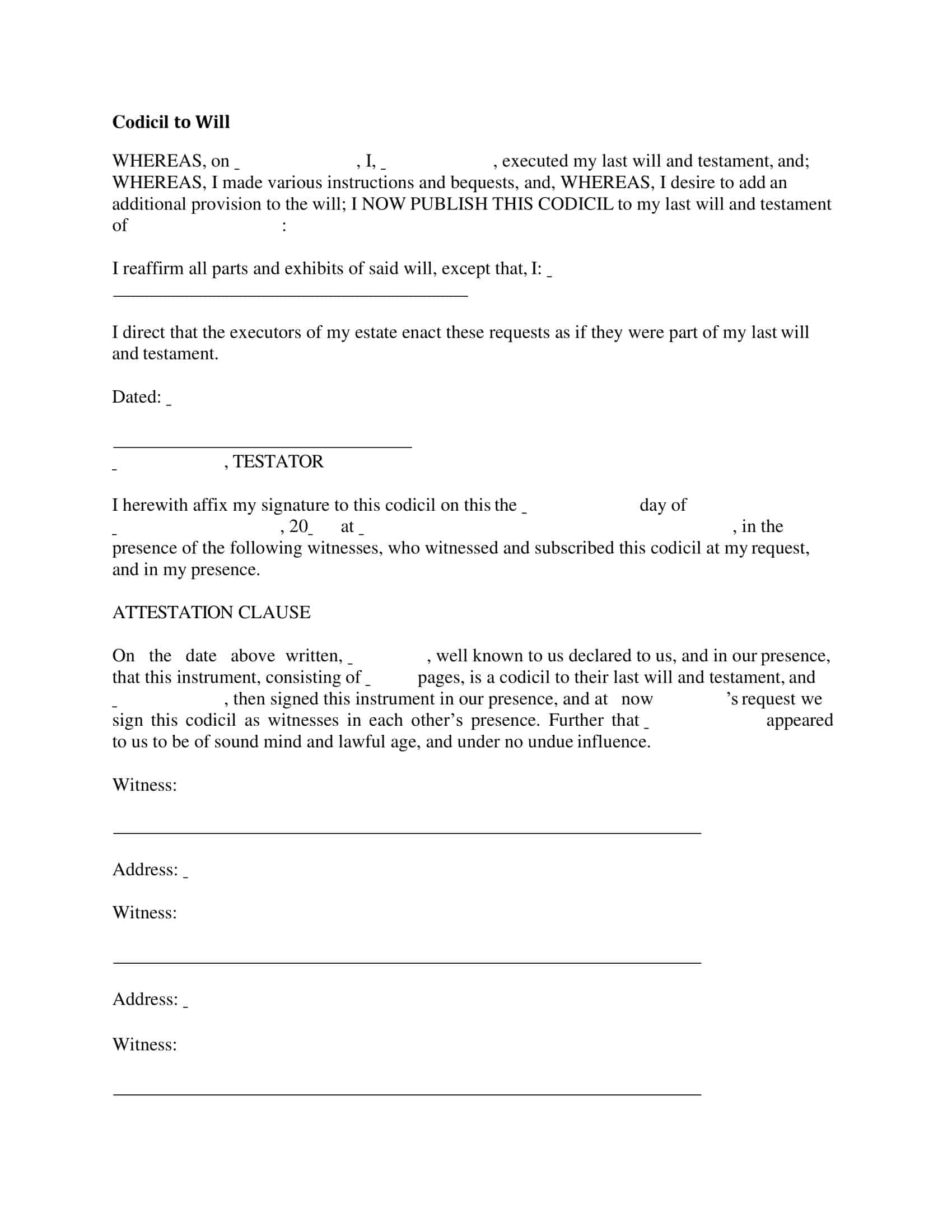 Free Printable Codicil Form Uk Free Printable Templat Vrogue co