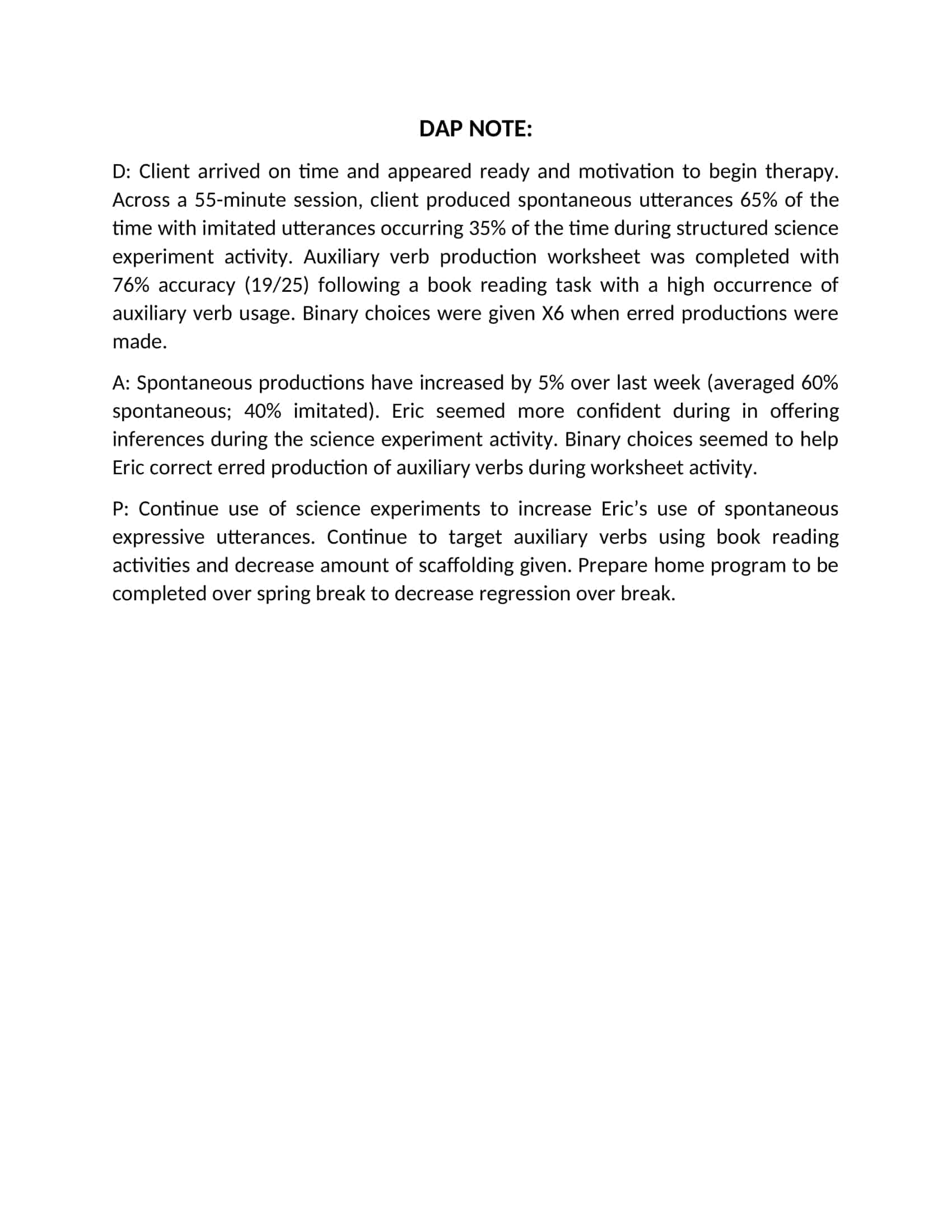 Free Printable DAP Notes Templates PDF Word Case Management