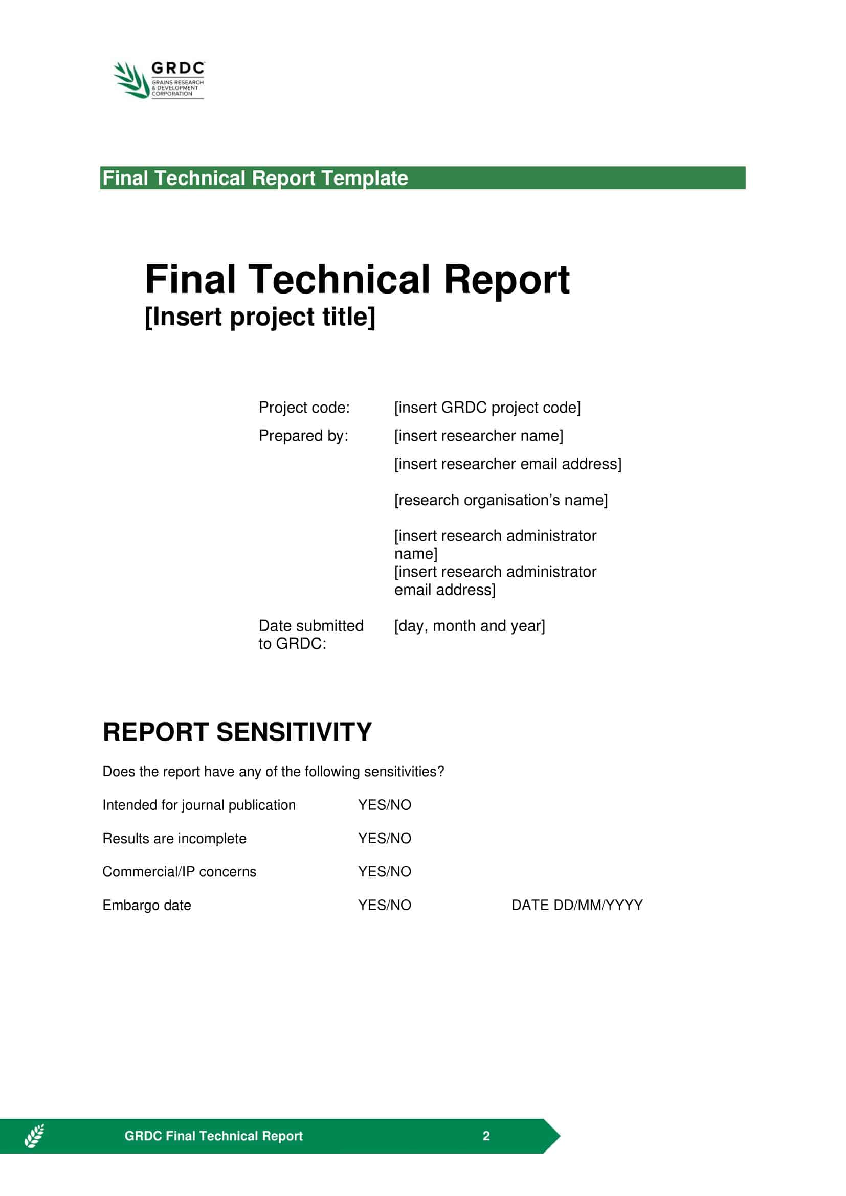 Download A Free Technical Report Template Easy And Efficient PDF 