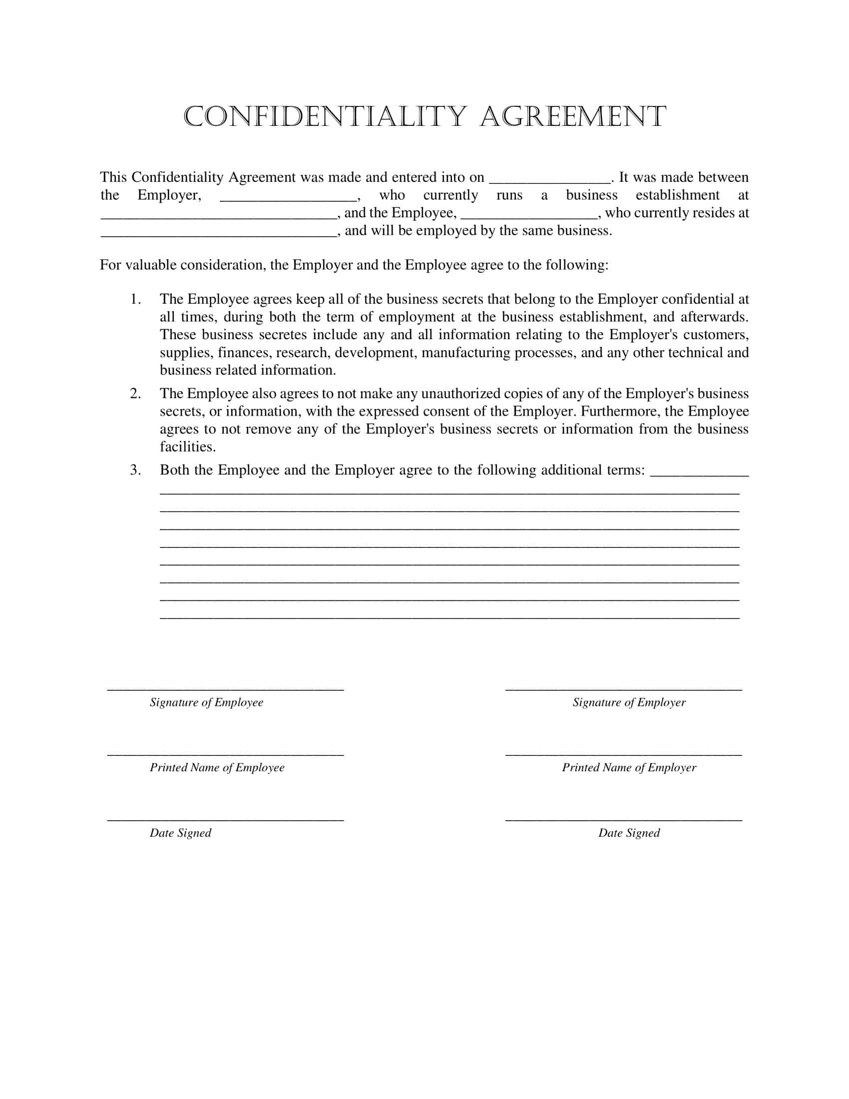 Free Printable Non Disclosure Agreement Templates PDF Excel free-printable-non-disclosure-agreement-templates-pdf-excel