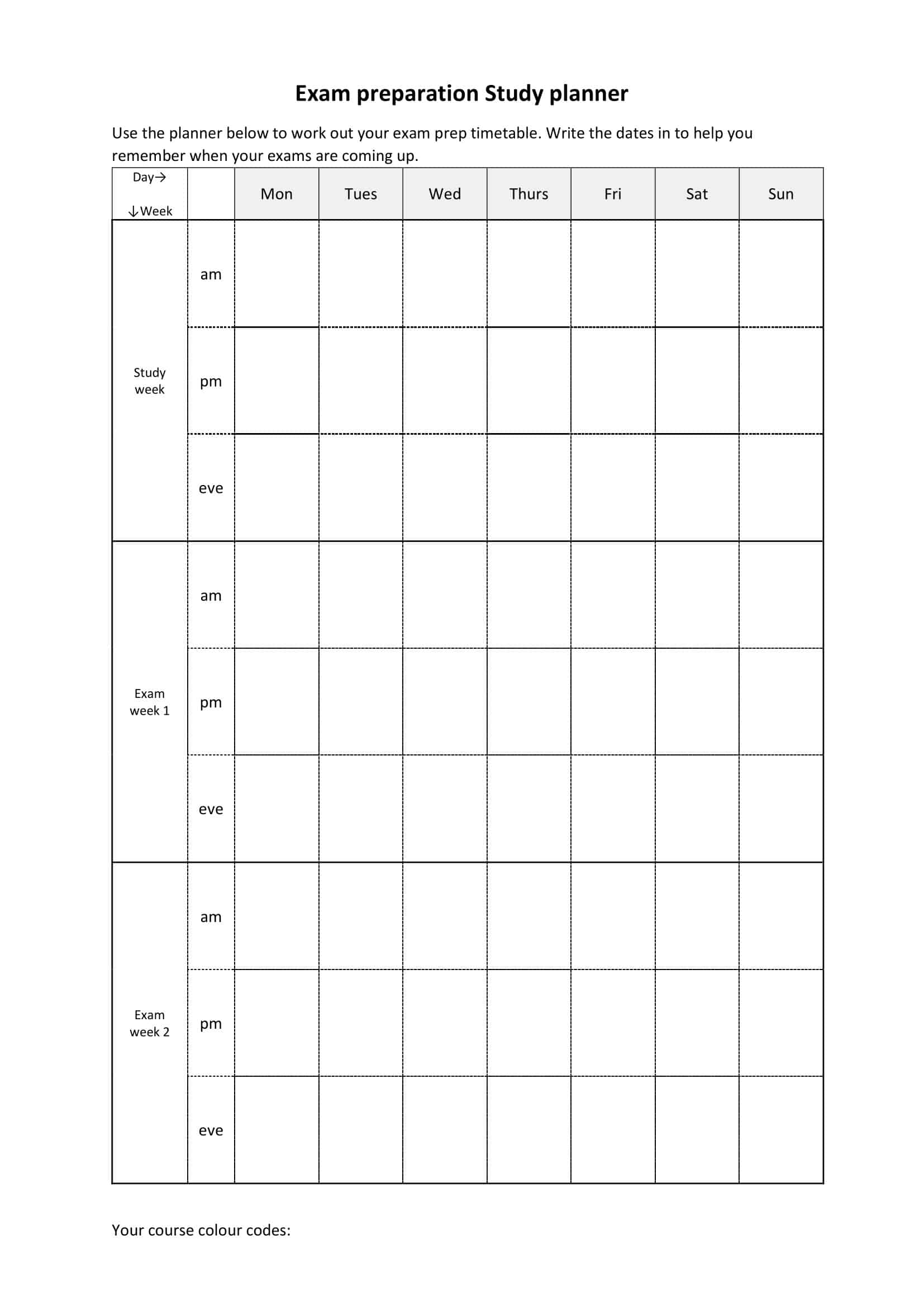 47 Free Printable Study Plan Templates Word Excel PDF 