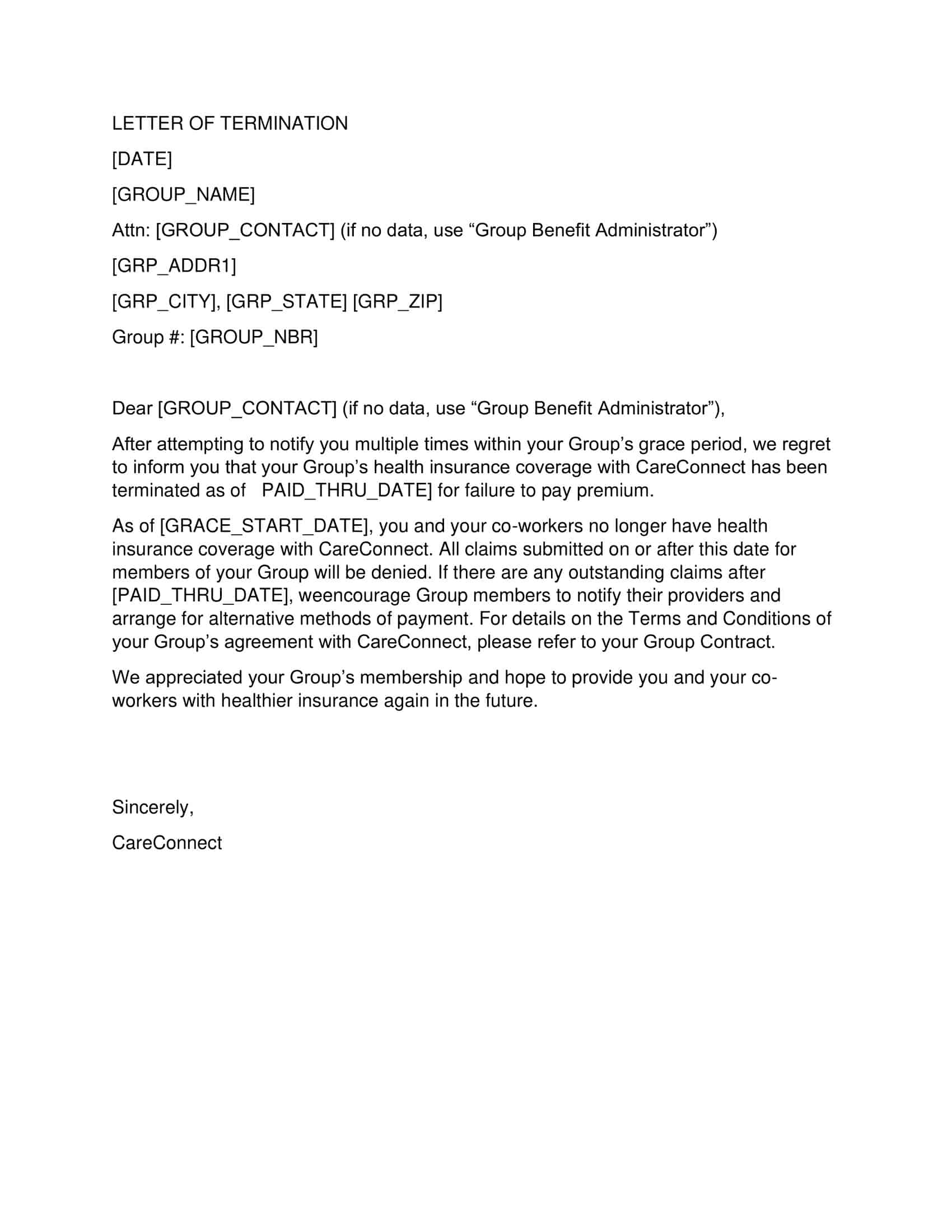 Free Printable Termination Letter Templates Word PDF Employee free-printable-termination-letter-templates-word-pdf-employee