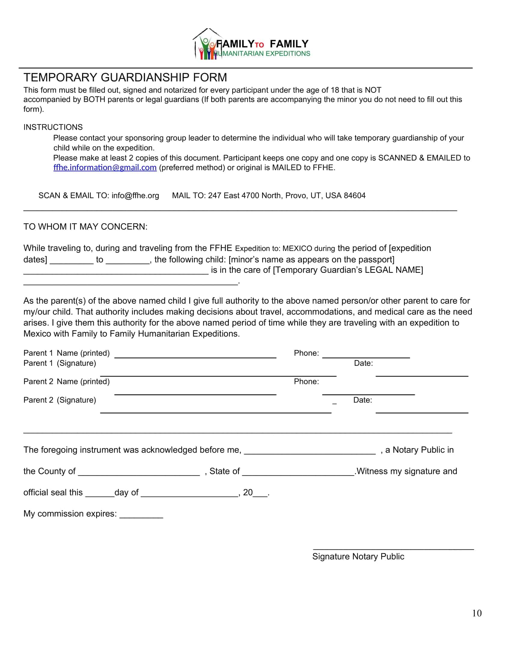 Free Printable Guardianship Form Templates PDF Word Free Printable Guardianship Form Templates PDF Word