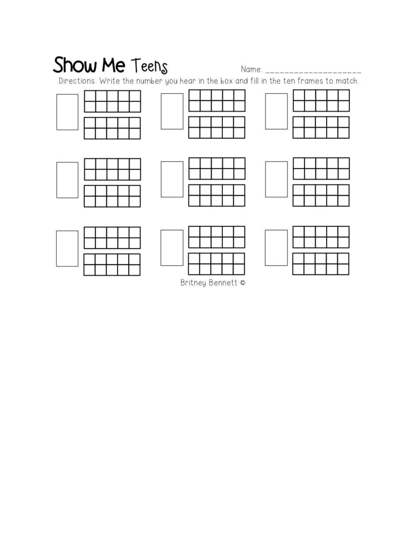 Free Printable Ten Frame Templates PDF Blank Double