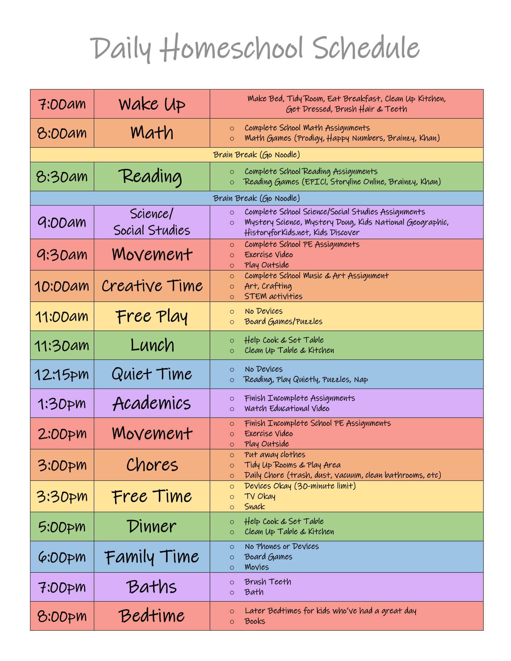 Weekly Homeschool Schedule Free Printable Homeschool Vrogue co Weekly Homeschool Schedule Free Printable Homeschool Vrogue co