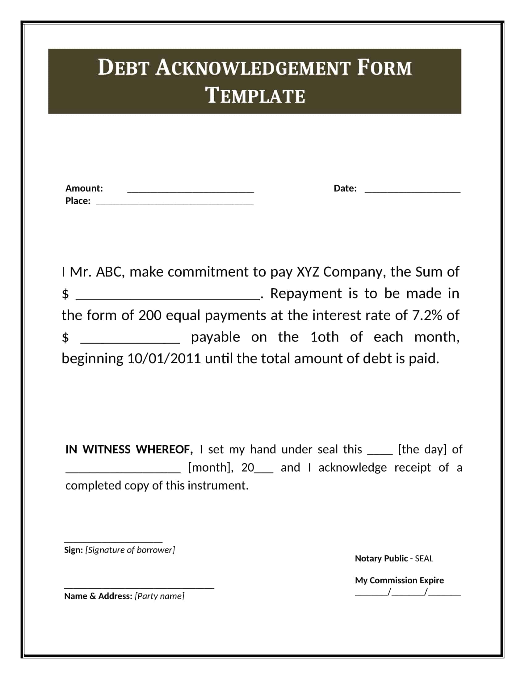 Get Our Free Printable IOU Template Never Leave Debts Unsettled 