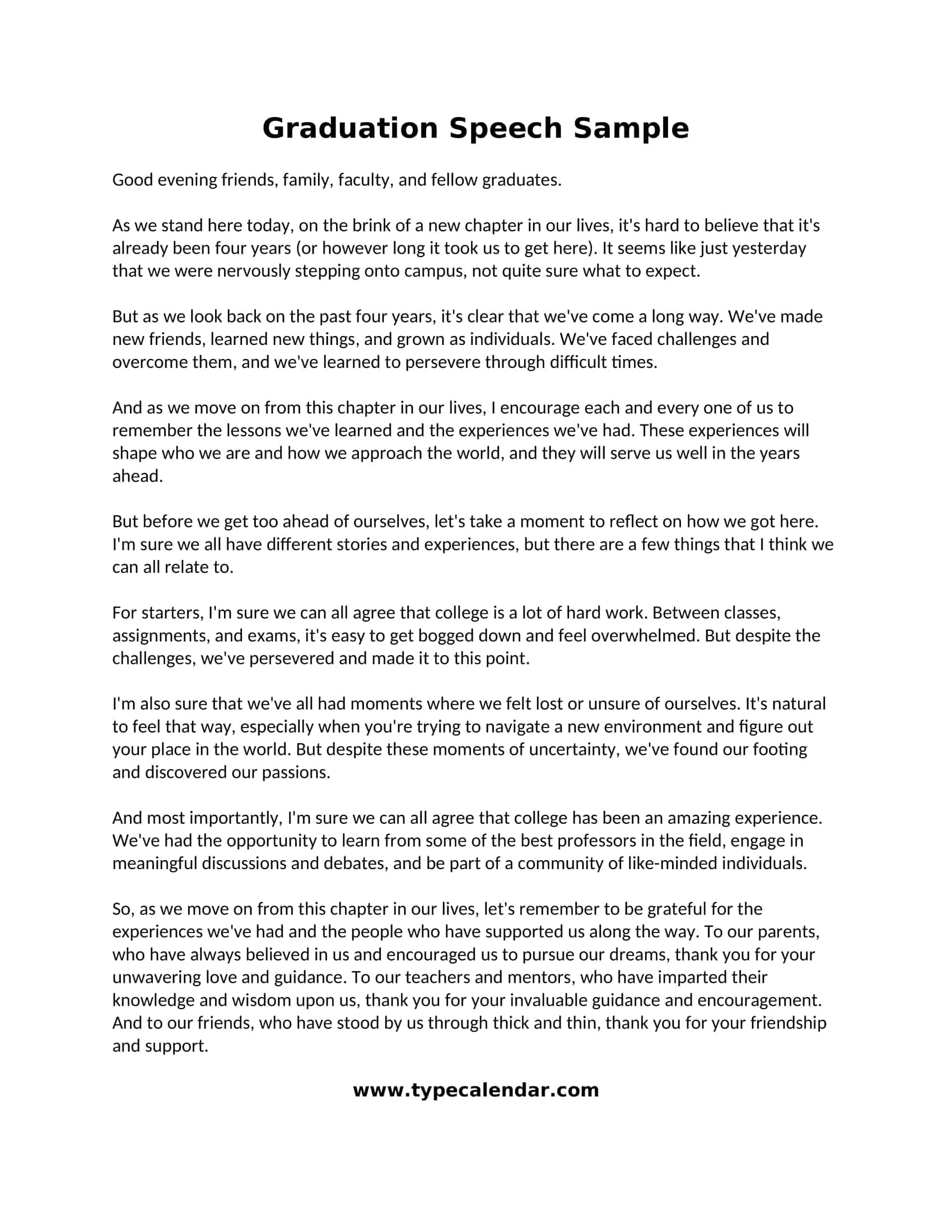Best Graduation Speech Endings