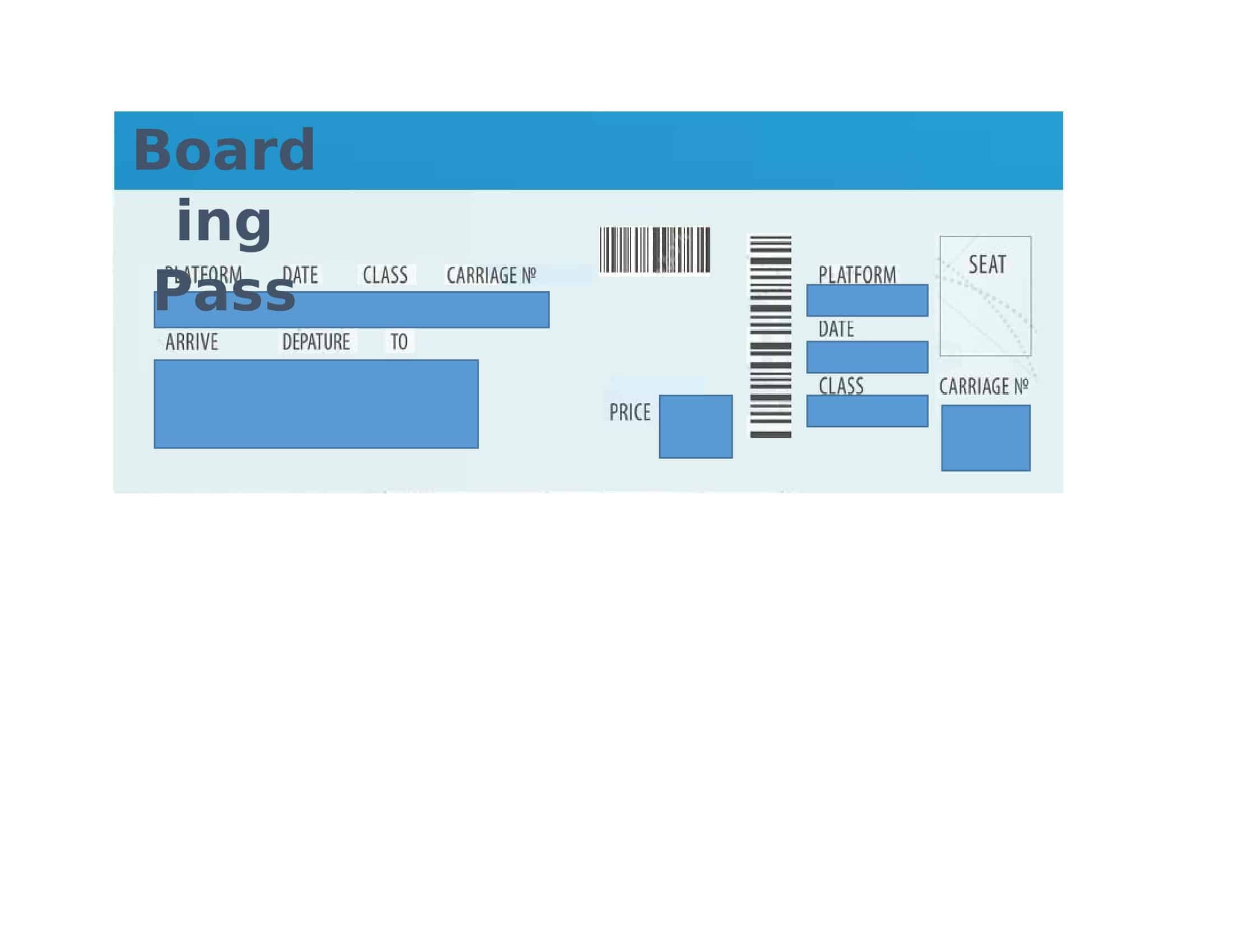 Free Printable Real Fake Boarding Pass Templates PDF Word 