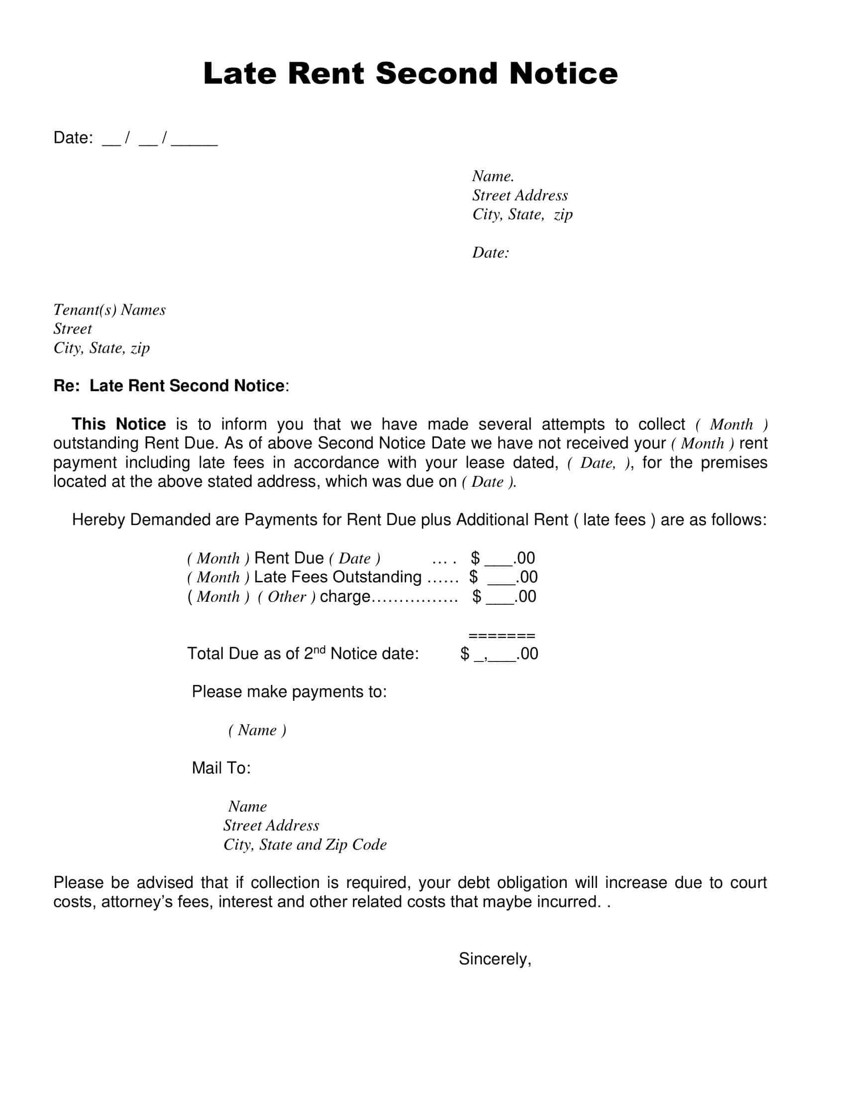 Free Printable Late Rent Notice Templates Word PDF 30 Day Eviction Free Printable Late Rent Notice Templates Word PDF 30 Day Eviction