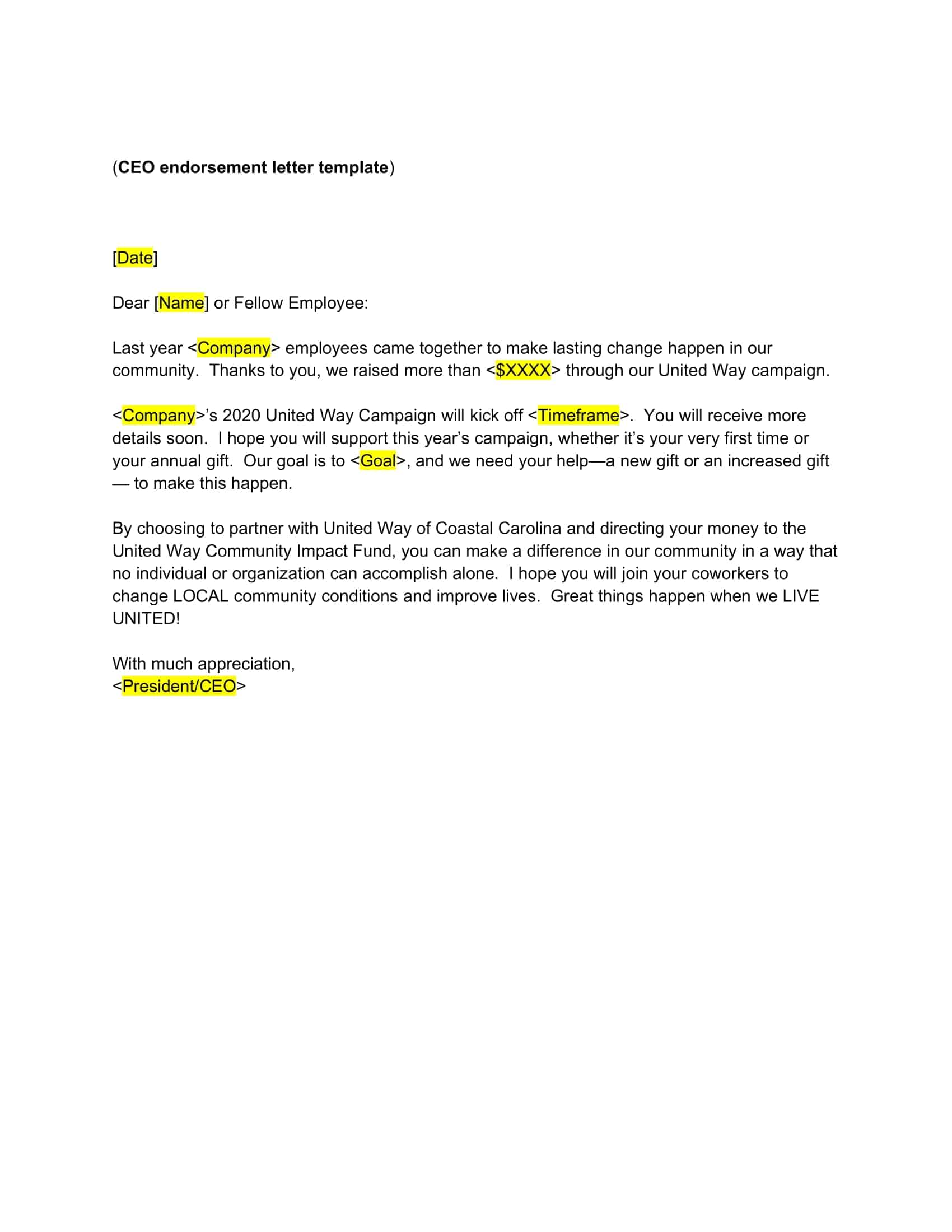Free Printable Endorsement Letter Templates Sample PDF 55 OFF Free Printable Endorsement Letter Templates Sample PDF 55 OFF