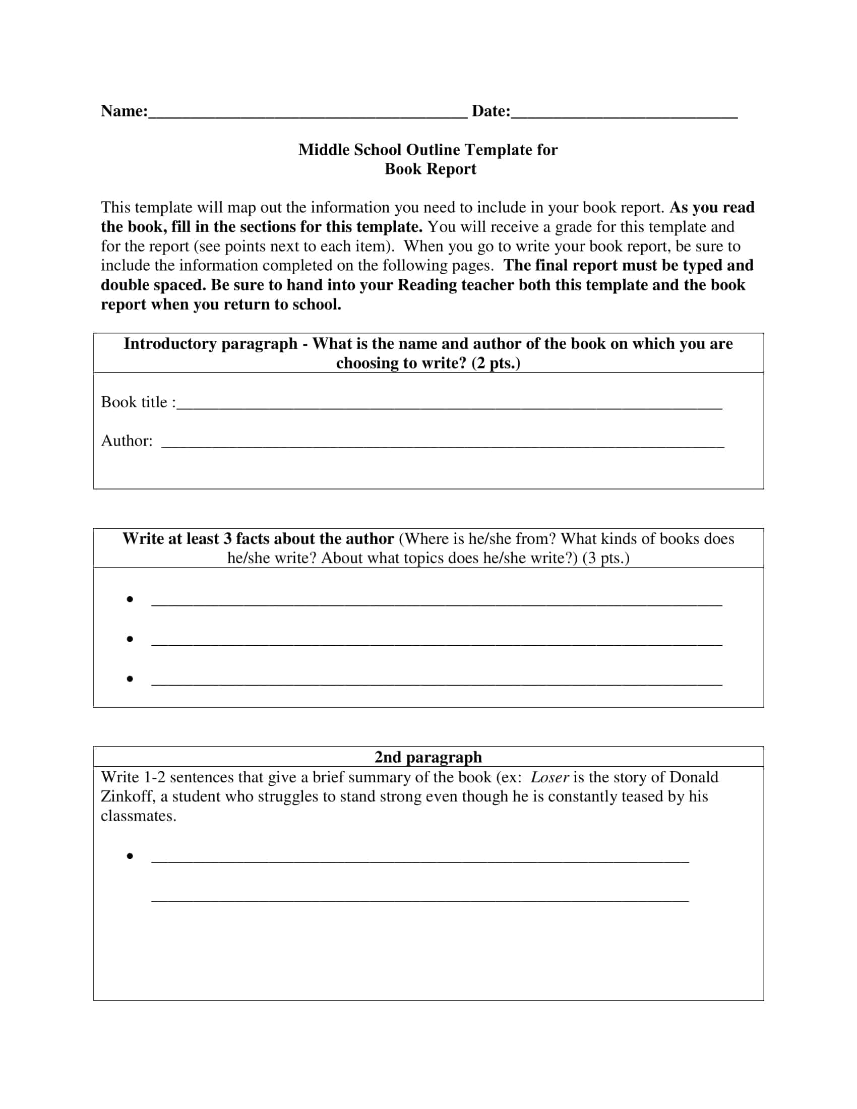 Free Printable Book Report Template Crafting The Perfect Report 