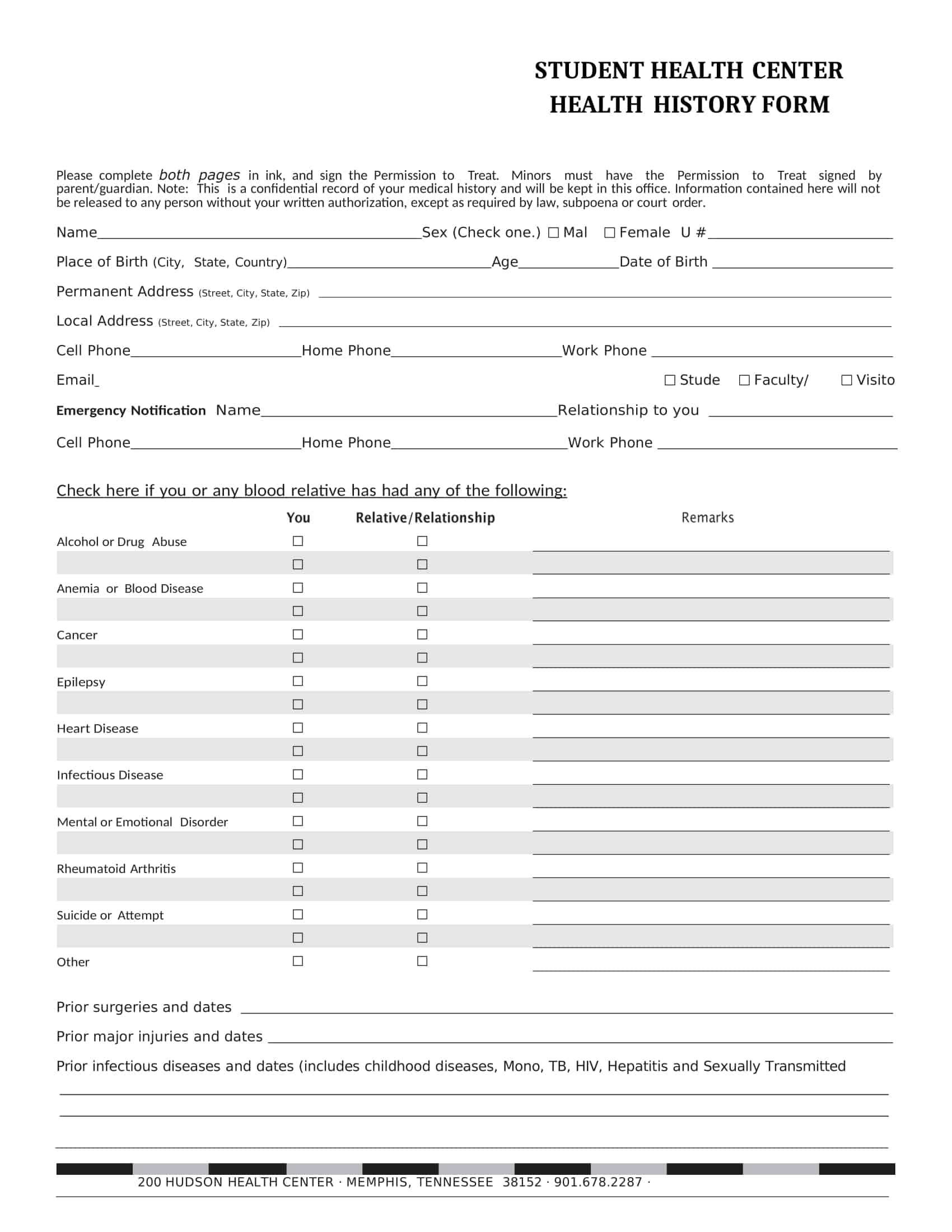Free Printable Medical Health History Form Templates PDF Example free-printable-medical-health-history-form-templates-pdf-example
