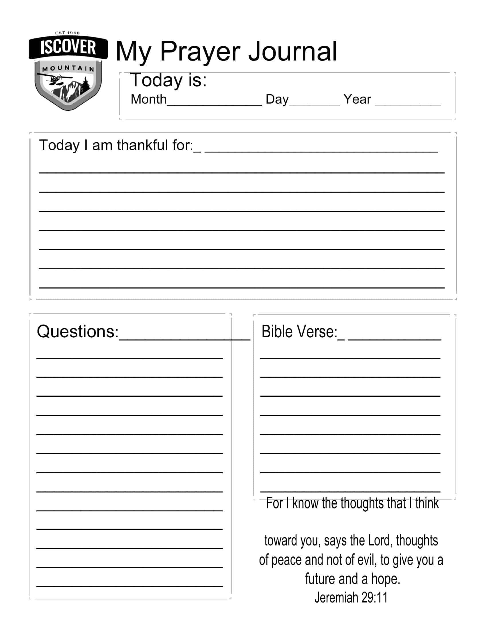 Free Printable Prayer Journal Templates PDF Word Excel For Kids Free Printable Prayer Journal Templates PDF Word Excel For Kids