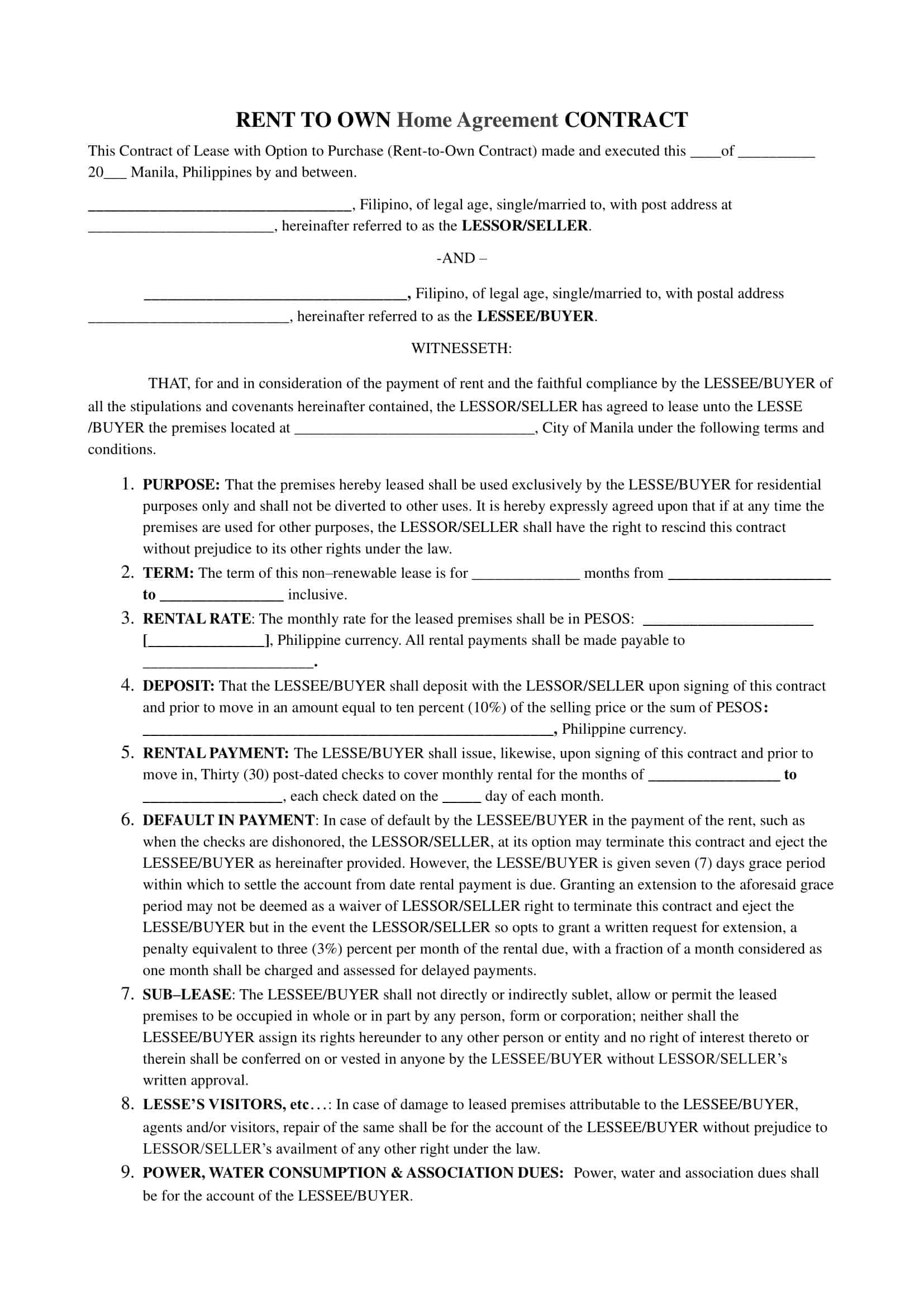Rate Agreement Template Rate Agreement Template