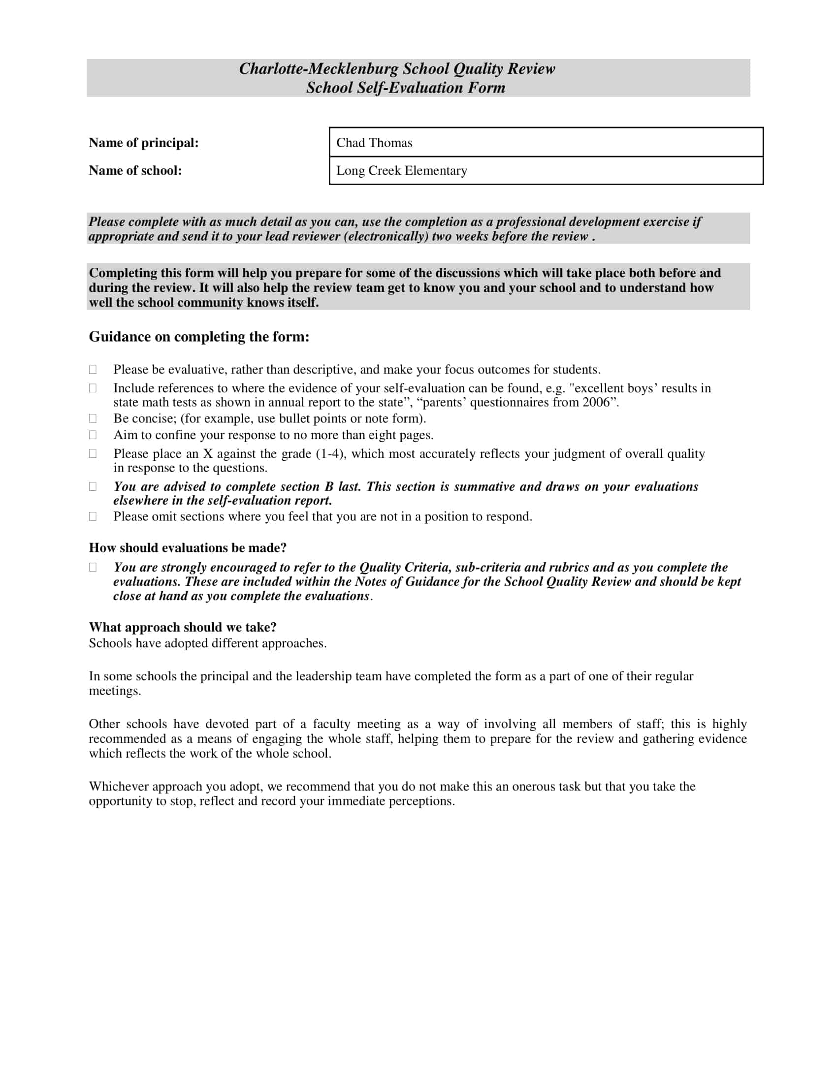 Free Printable Self Evaluation Templates Word Excel PDF 