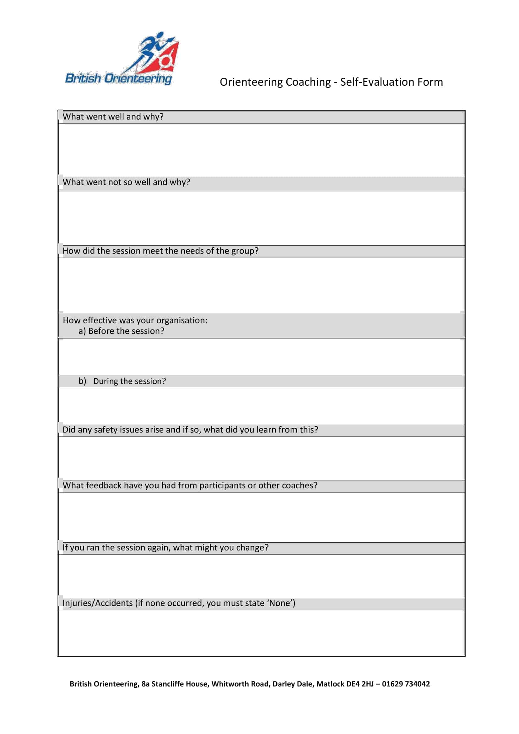 Free Printable Self Evaluation Templates Word Excel PDF 