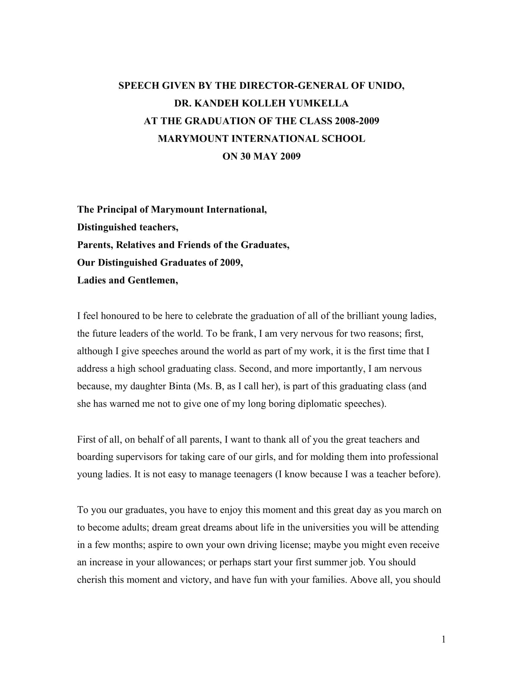 Free Printable Graduation Speech Templates PDF For Students Free Printable Graduation Speech Templates PDF For Students