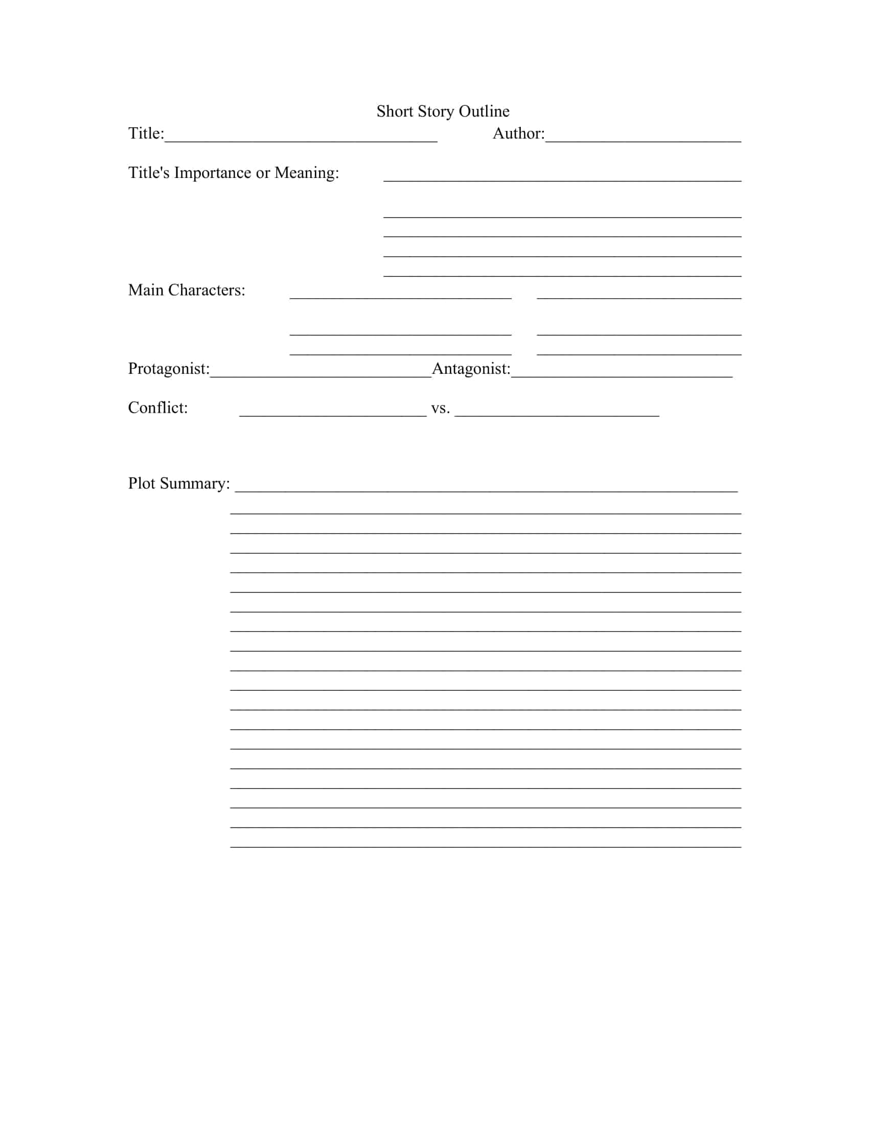 Free Printable Story Outline Templates PDF Word Excel Examples free-printable-story-outline-templates-pdf-word-excel-examples
