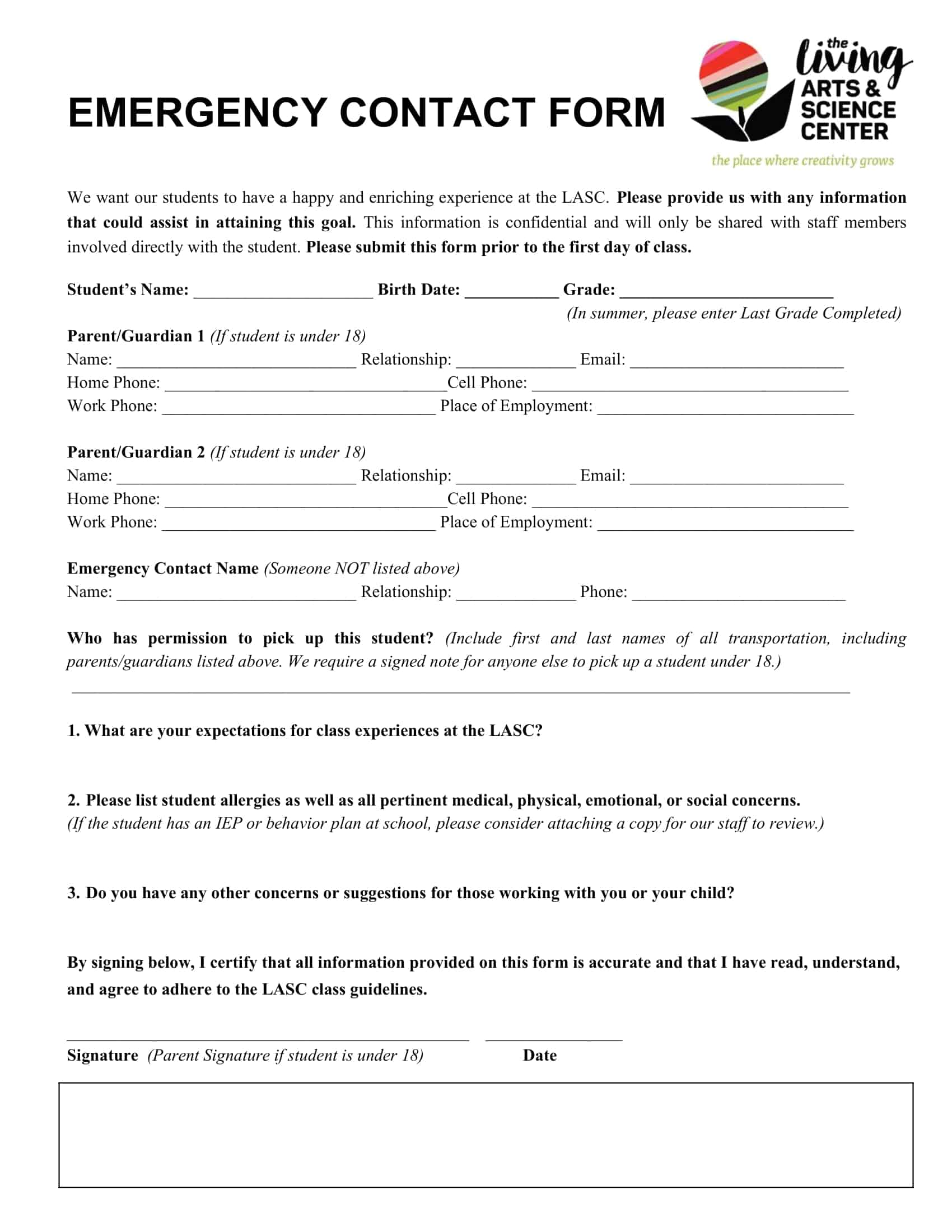 Free Printable Emergency Contact Form Templates for Employees PDF Word Free Printable Emergency Contact Form Templates for Employees PDF Word