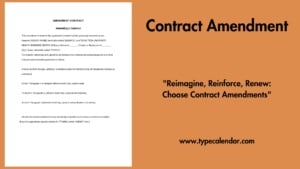 Free Printable Contract Amendment Templates [PDF, Word]
