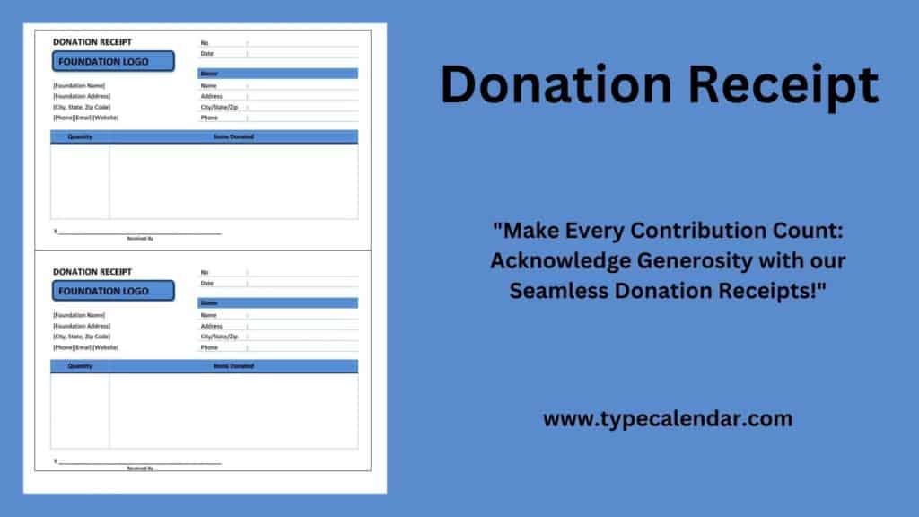 Free Printable Donation Receipt Templates PDF Word Excel 