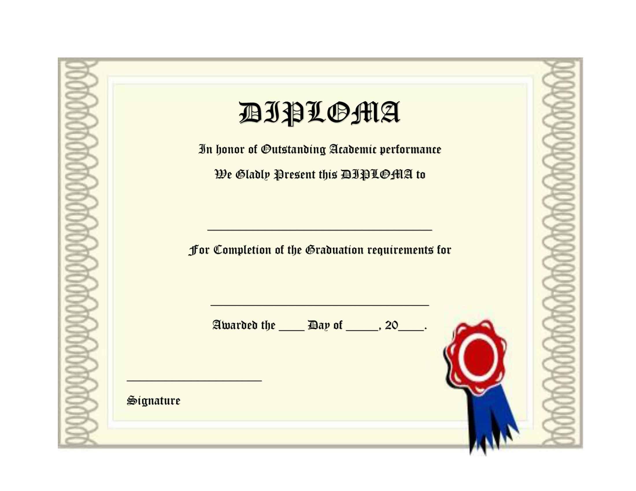 Free Printable Fake & Real Diploma Templates [PDF, Word] College