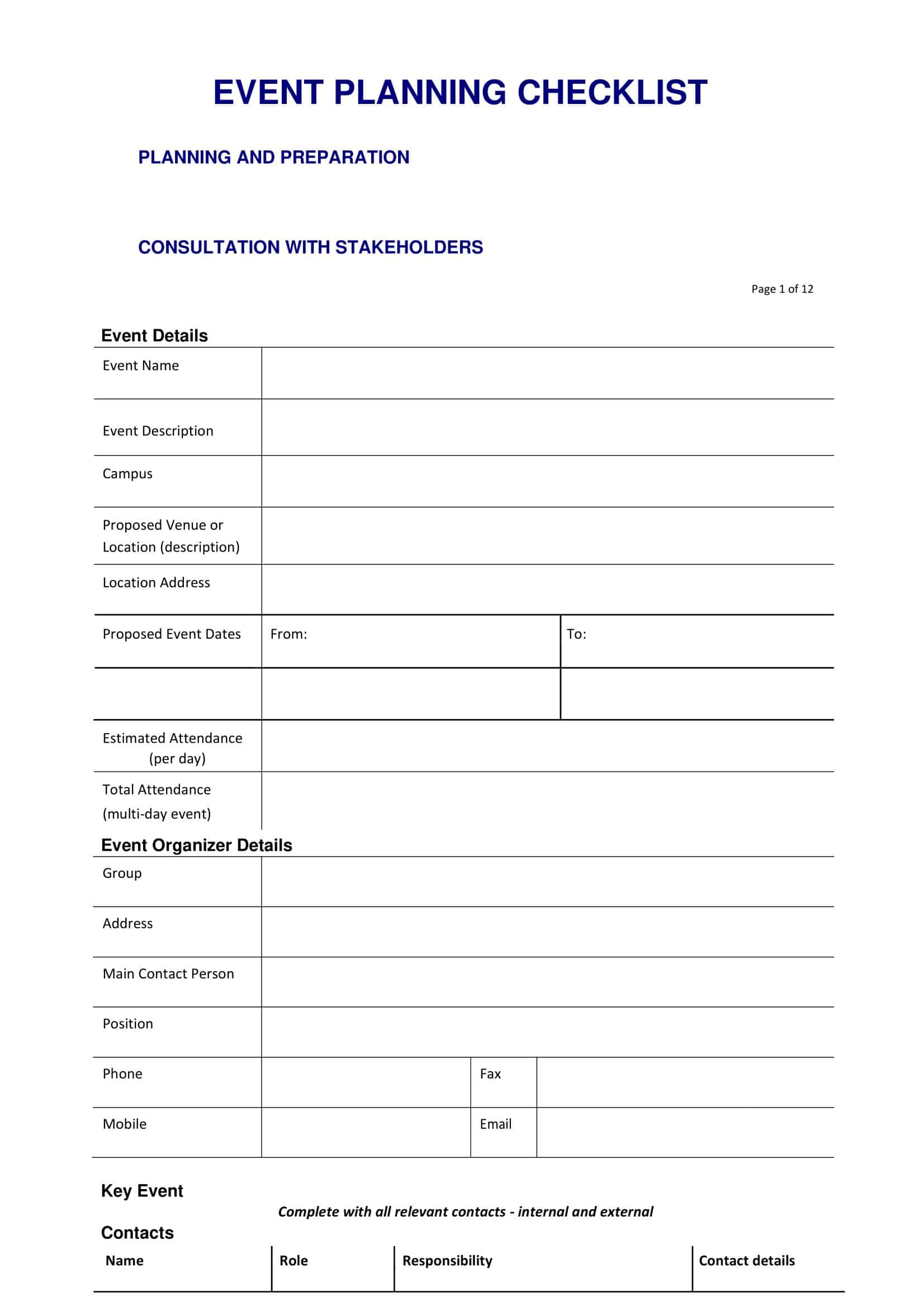 Free Printable Event Planning Templates Word PDF Excel 